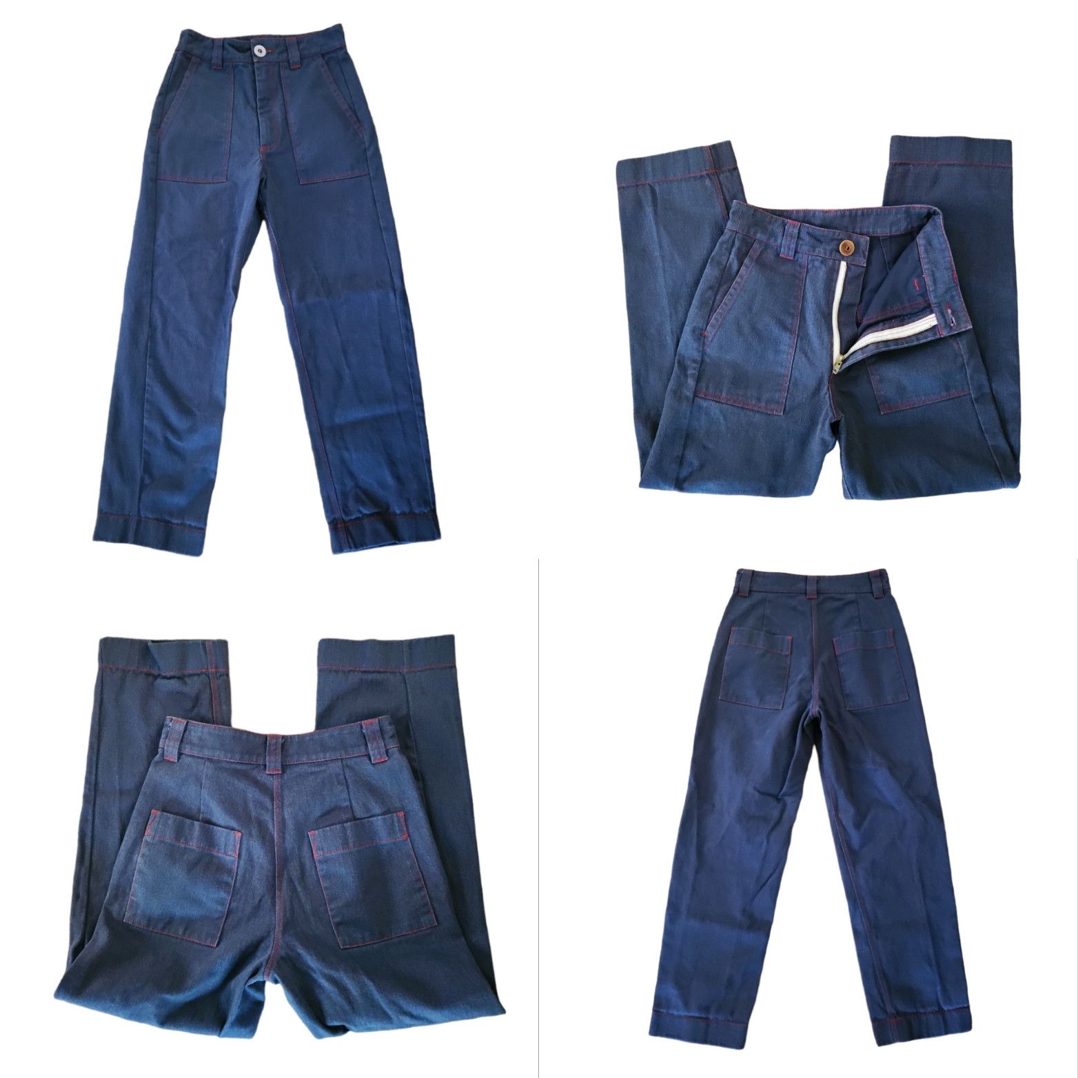 Designer × Very Rare Beaton Linen Utility pant brushed bull Blue denim ...