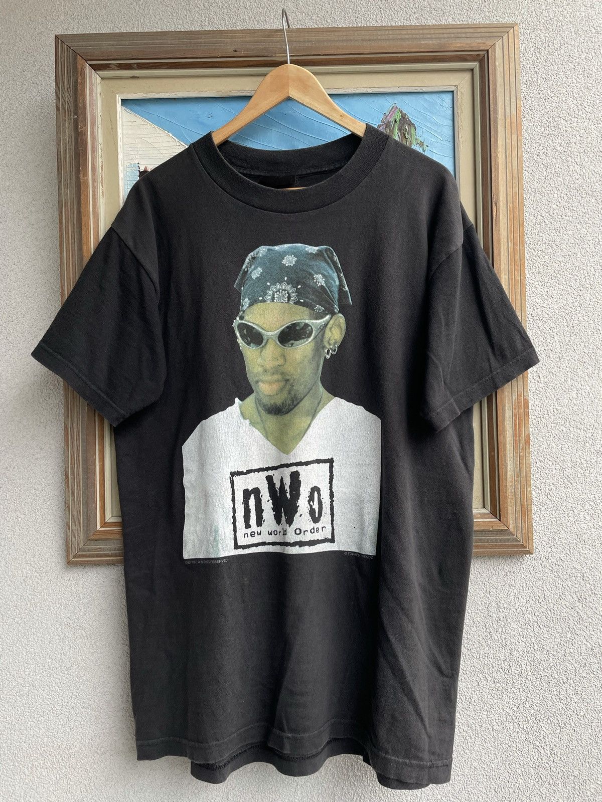 Vintage × WCW/nWo × Wwf Rare Og 1997 WCW NWO Dennis Rodman T-Shirt ...