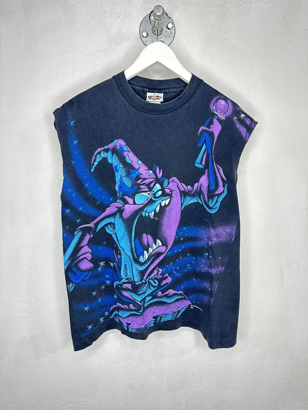 Vintage 1996 Taz Wizard Looney Tunes AOP Single Stitch | Grailed