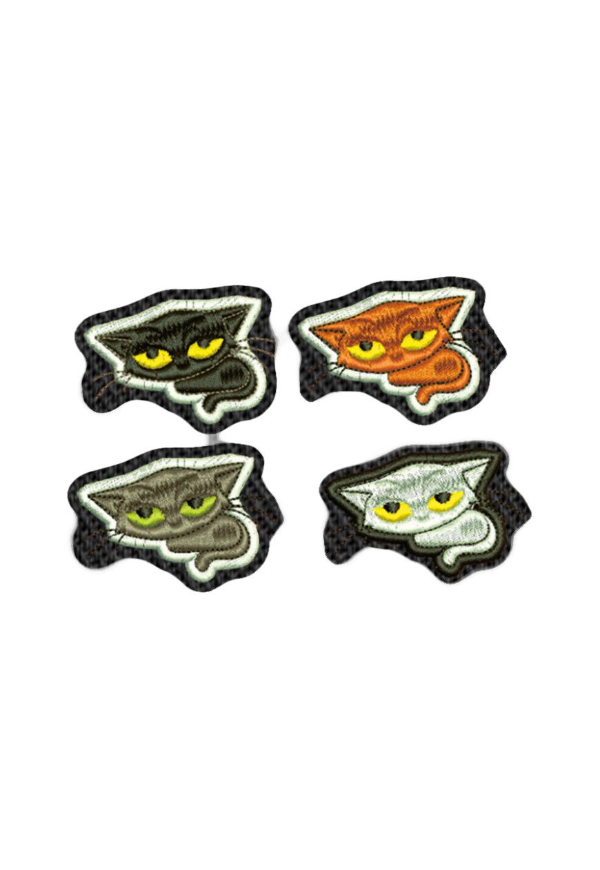 Custom × Handmade × Streetwear CRW Mini Cats iron on patch / sew on ...