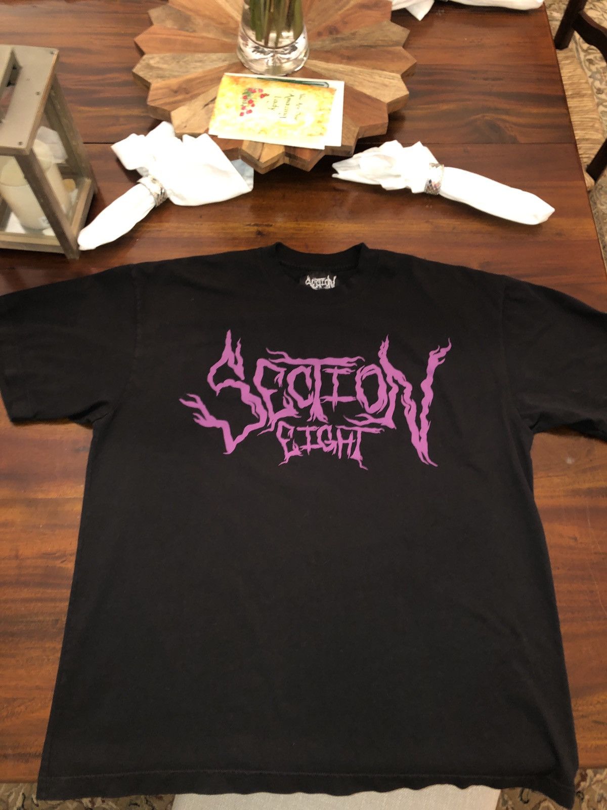 Section 8 section 8 logo black and purple t-shirt | Grailed