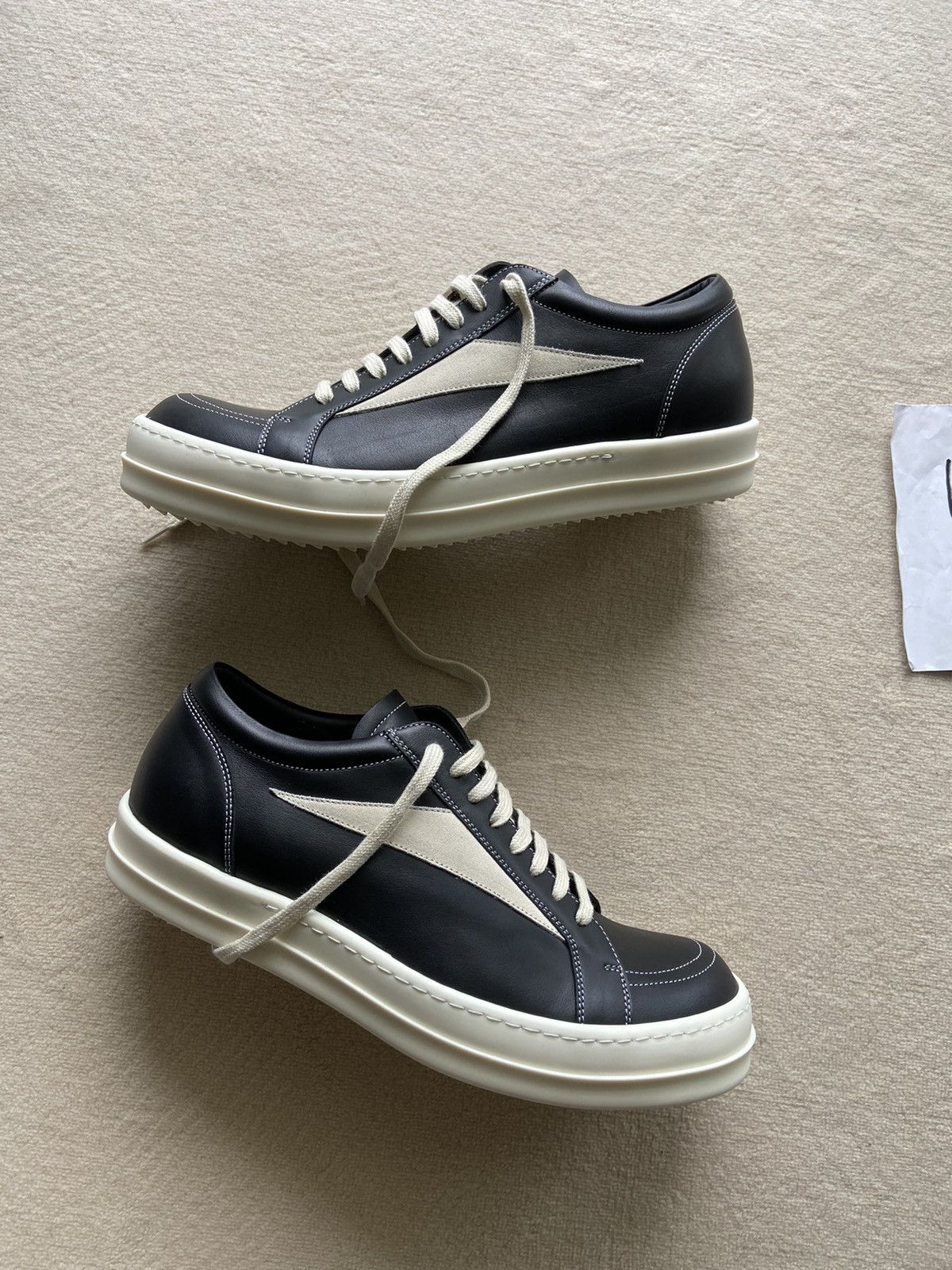 Rick Owens NEW | FW23 LUXOR VANS VINTAGE SNEAKS REEDITION BLACK 46 ...