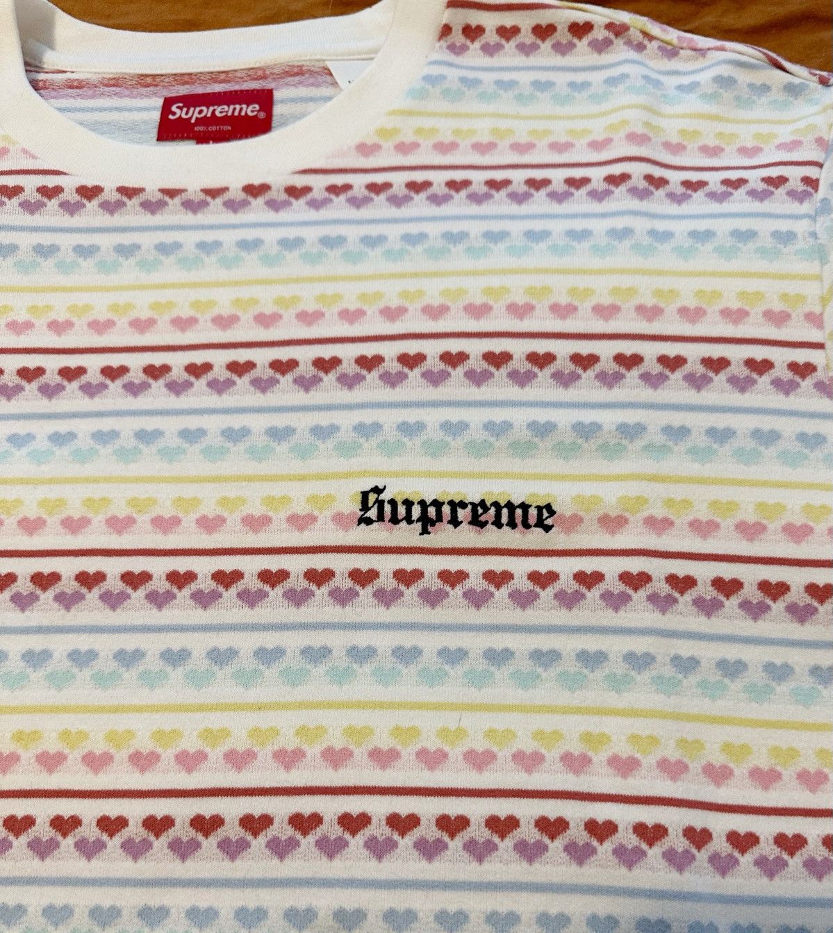 Supreme Supreme Hearts Jacquard SS22 Top T-shirt | Grailed