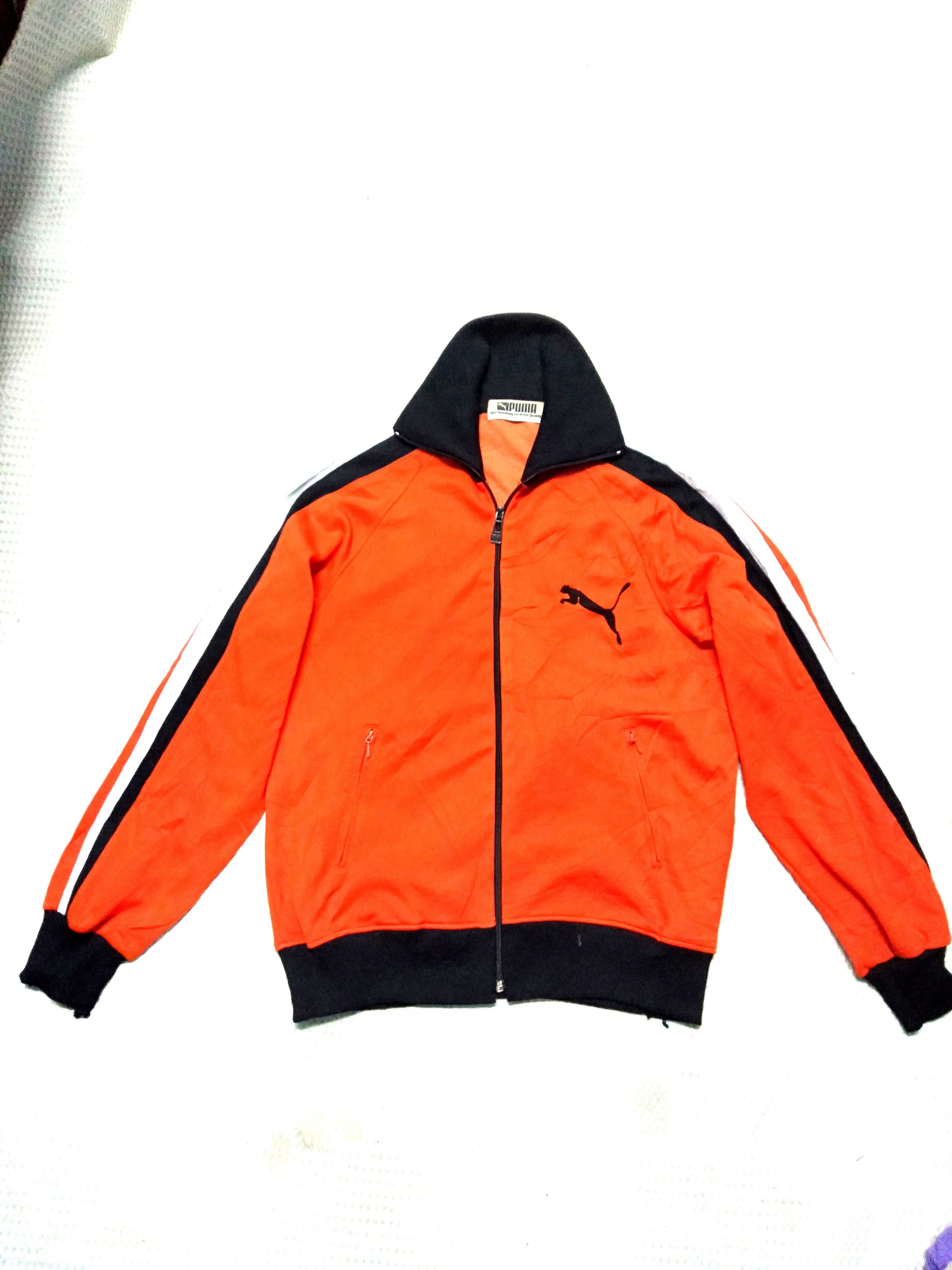 Vintage VINTAGE PUMA ORANGE 80S TRACKTOP JACKET | Grailed