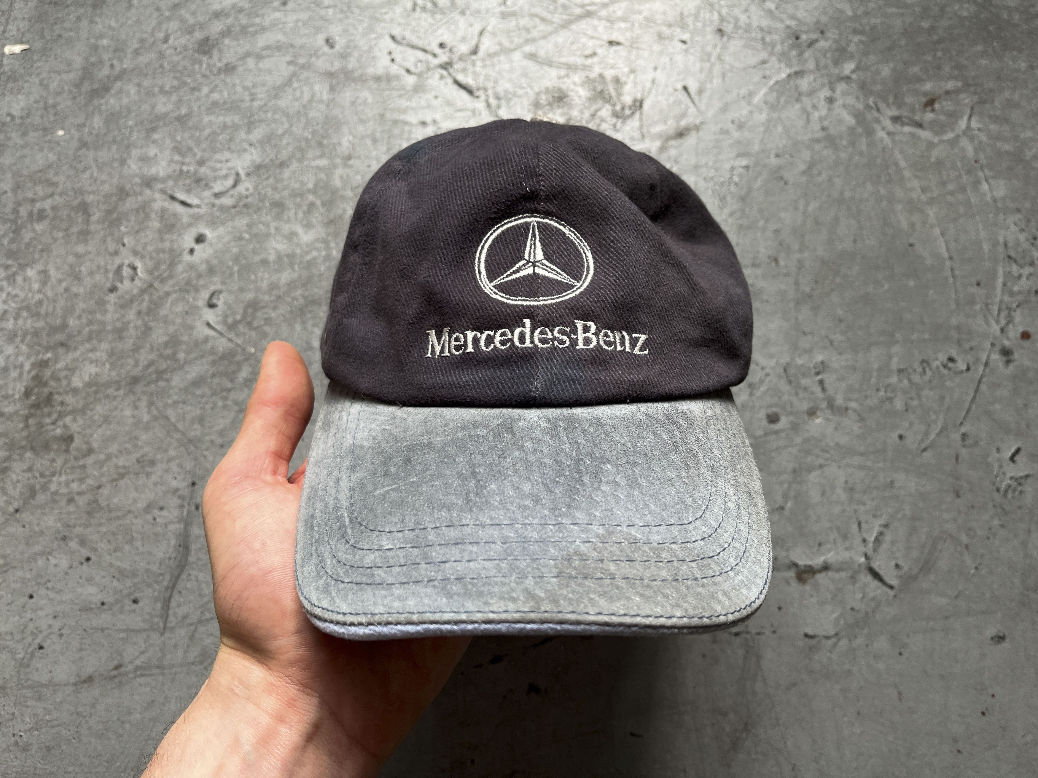 Mercedes-Benz × Vintage 90s Vintage Mercedes Benz Embroidery Gray Dad ...