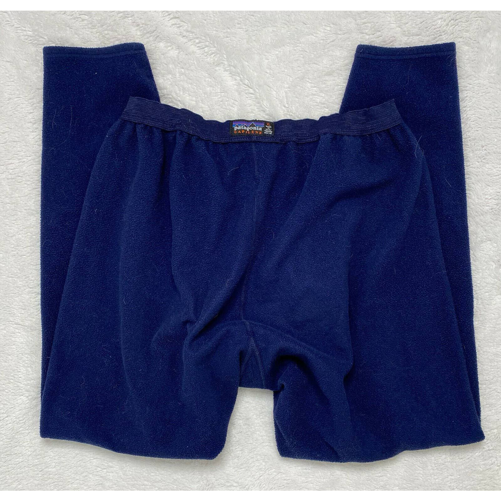 Patagonia PATAGONIA Capilene Vintage Blue Fleece Base Layer Pants XL ...