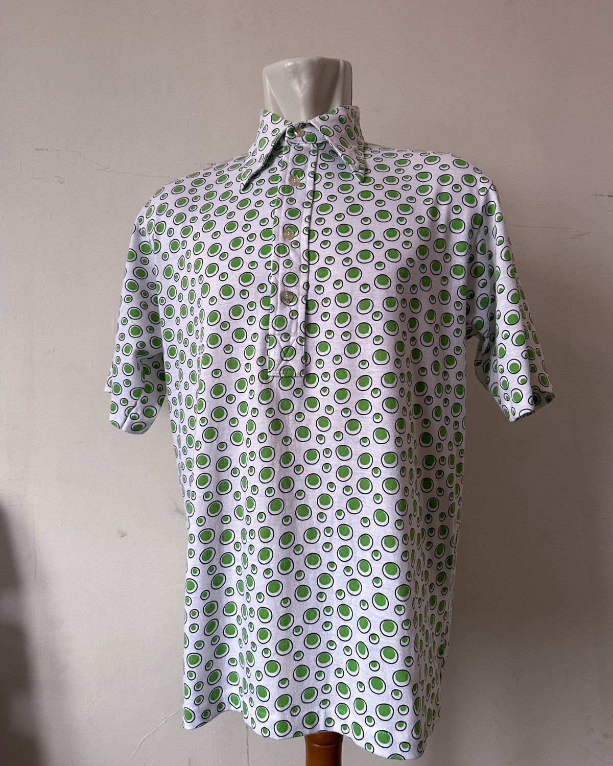 Designer × Etonic × Vintage 80s Etonic Dot Pattern Dagger Collar Polo ...