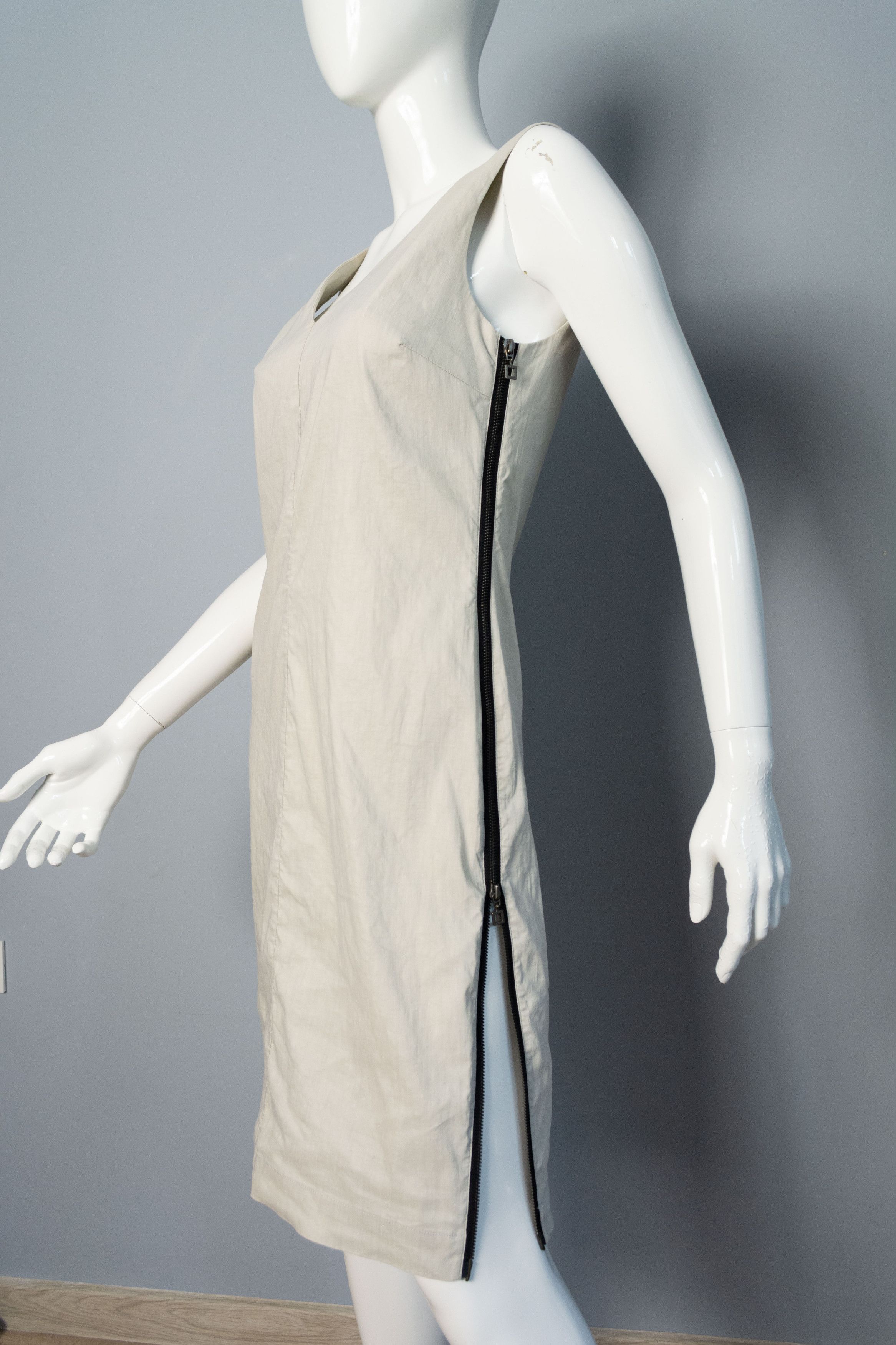 Vintage Sarah Pacini linen zipper side dress | Grailed
