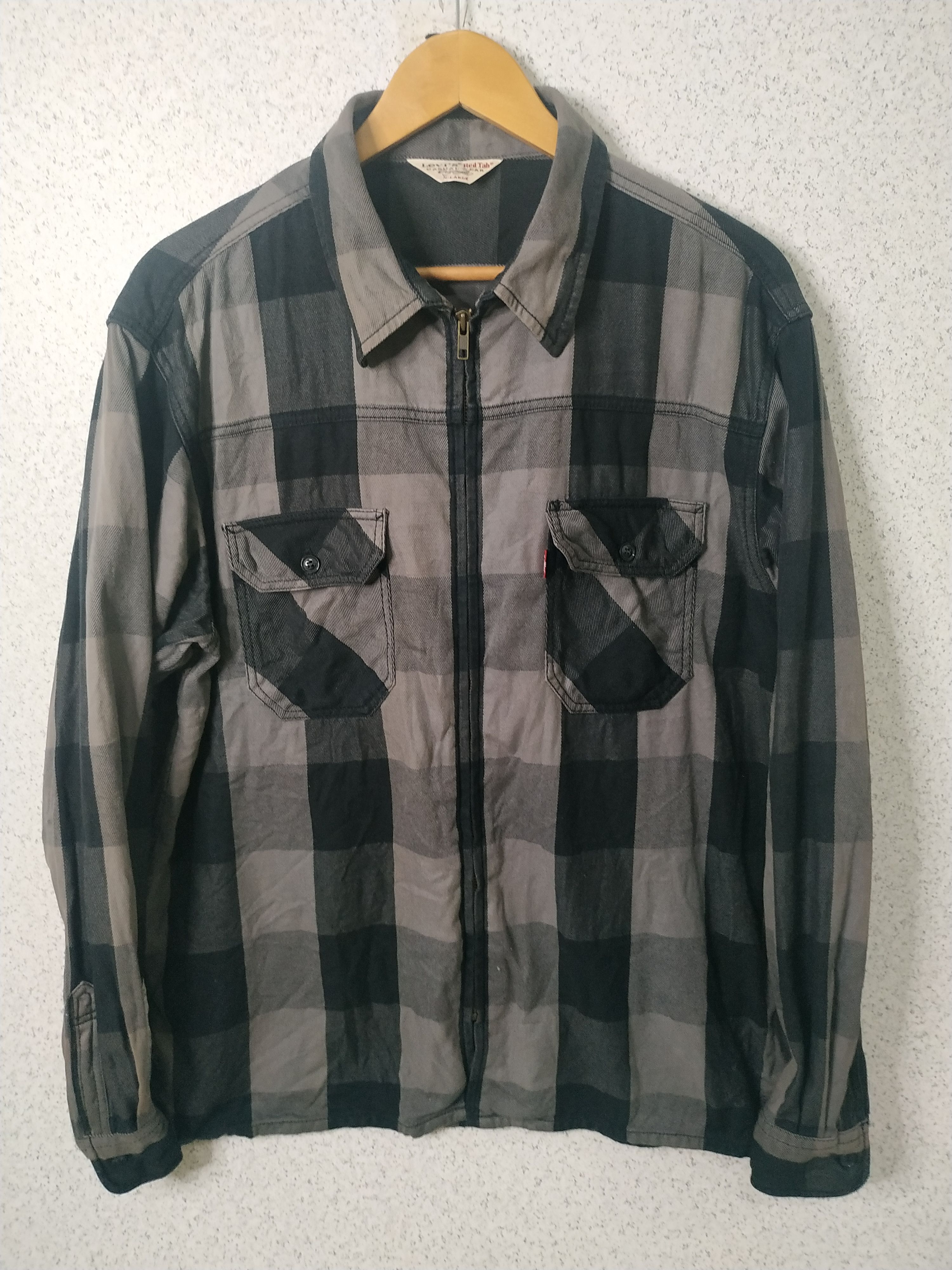 Flannel × Levi's × Vintage Vintage Levi's Red Tab Zip Up Tartan Flannel ...