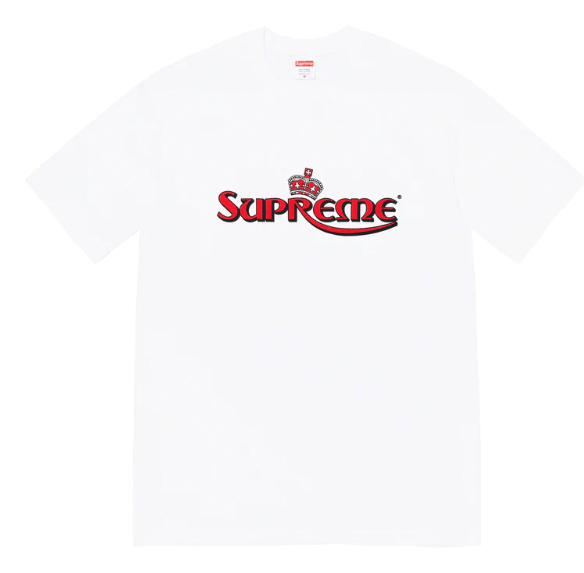 Supreme Supreme Crown Tee White Red Small | Grailed