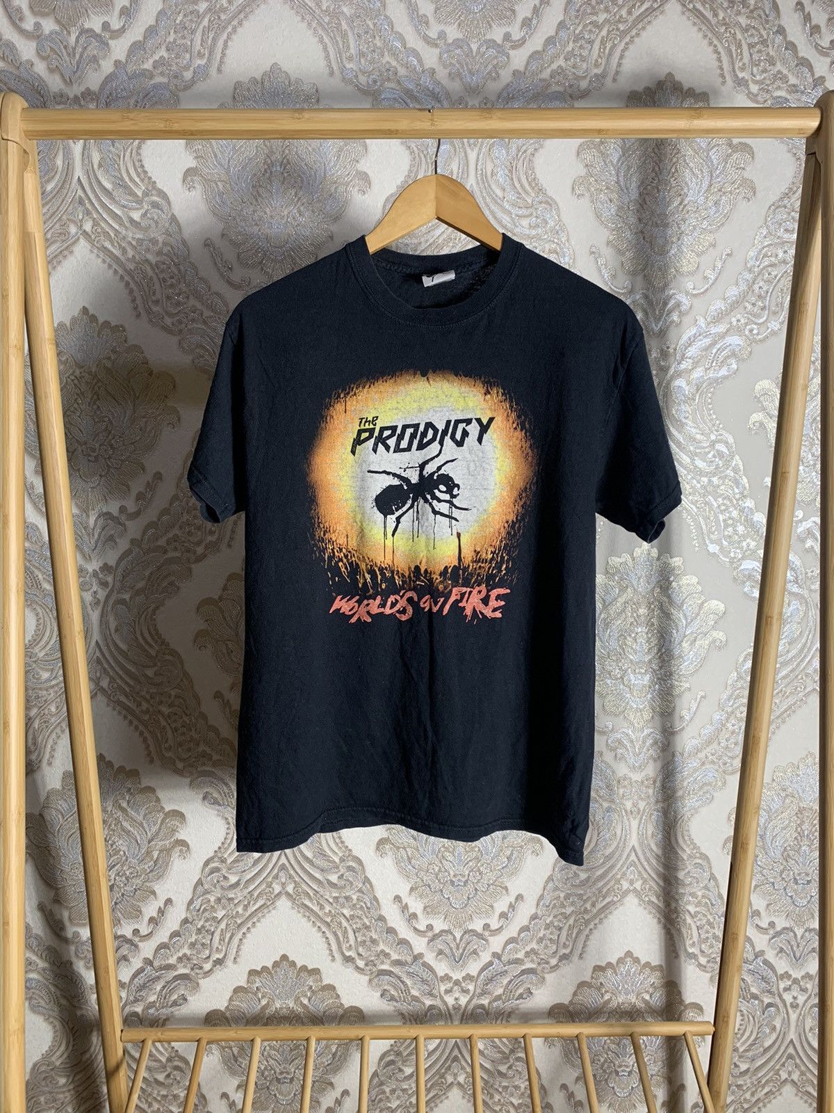 Vintage Vintage The Prodigy T-Shirt Worlds On Fire Y2K Drill Rare | Grailed