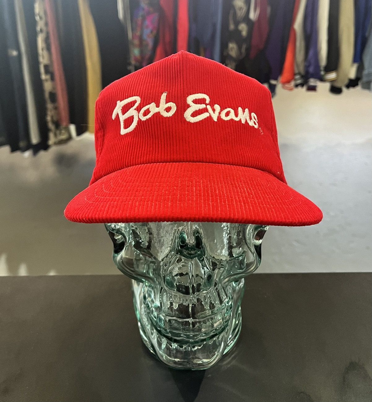 Vintage Bob Evans VTG 80s Red Corduroy Snap Back Hat | Grailed