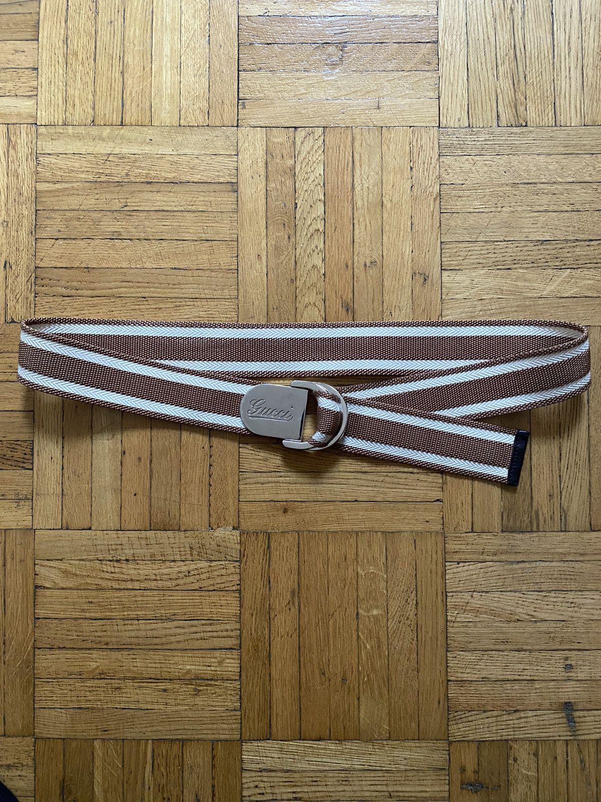 Gucci Gucci D Ring Web Cotton Belt | Grailed