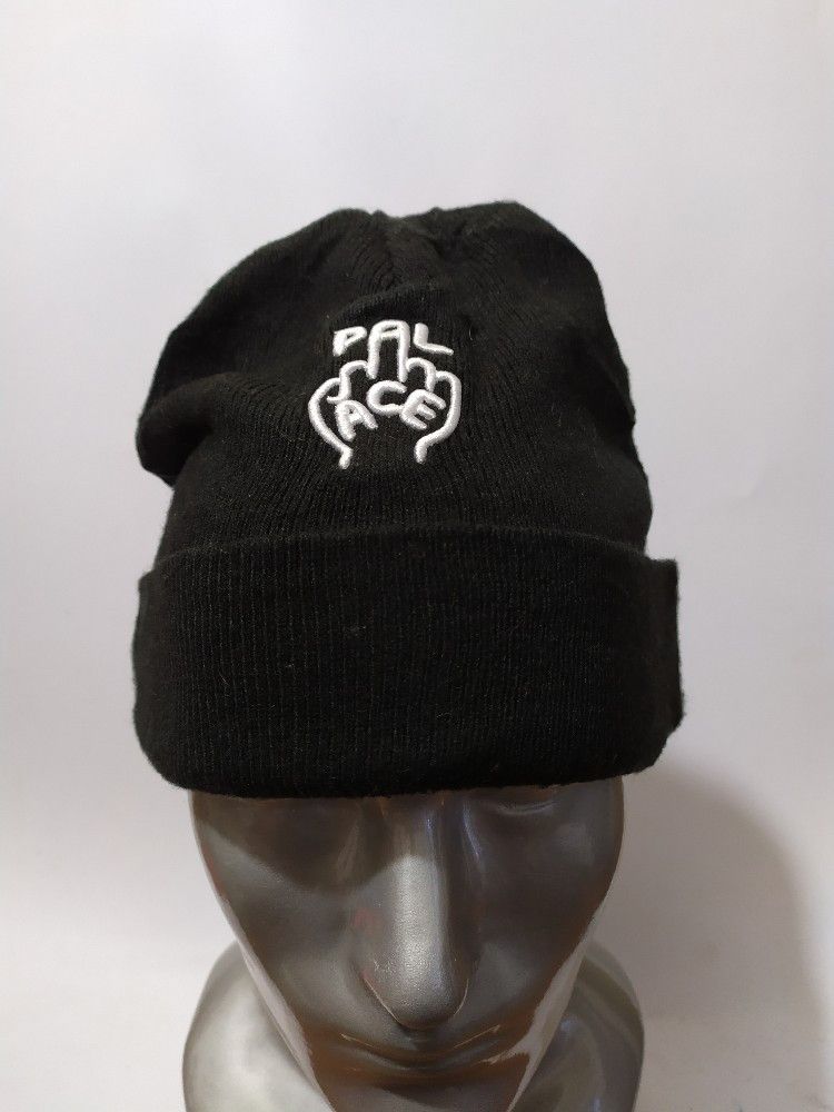 Palace 🔥Palace Embroidery Midle Finger Beanie hats | Grailed