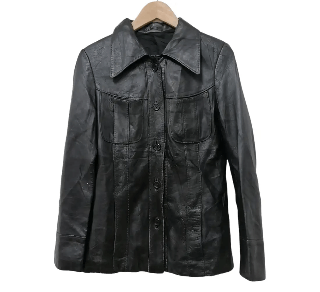 Leather Jacket × Streetwear × Vintage Vintage Echtes Leder Leather ...