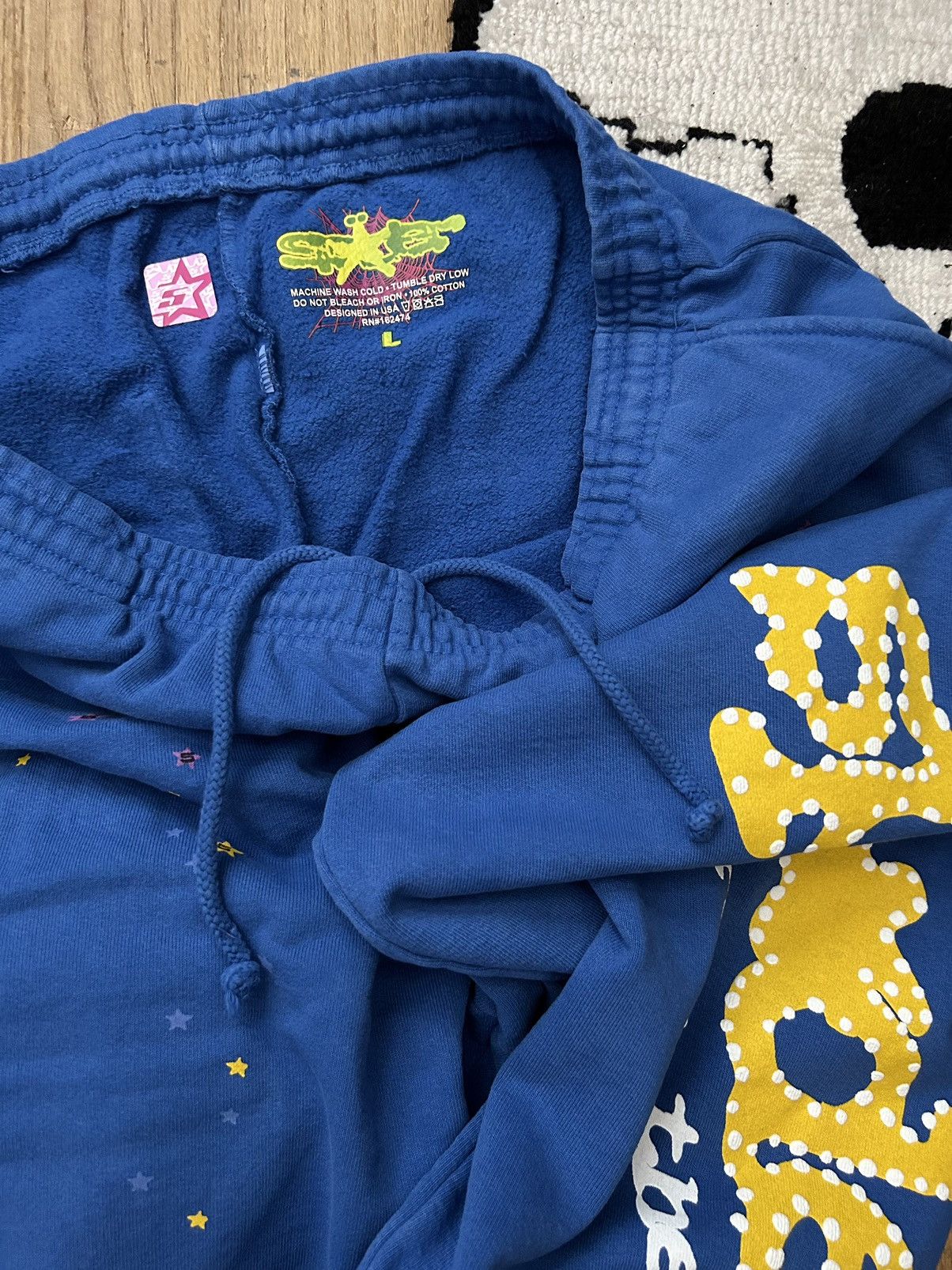 Spider SP5DER TC BLUE SWEATPANTS | Grailed