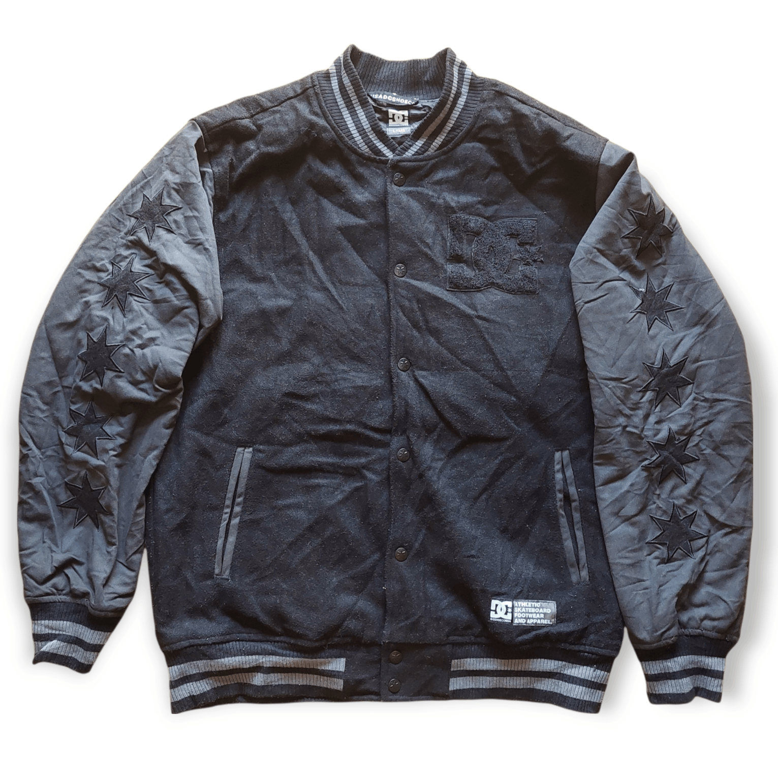 DC × Vintage DC SHOE CO USA KEN BLOCK SKATEBOARDING VARSITY JACKET ...