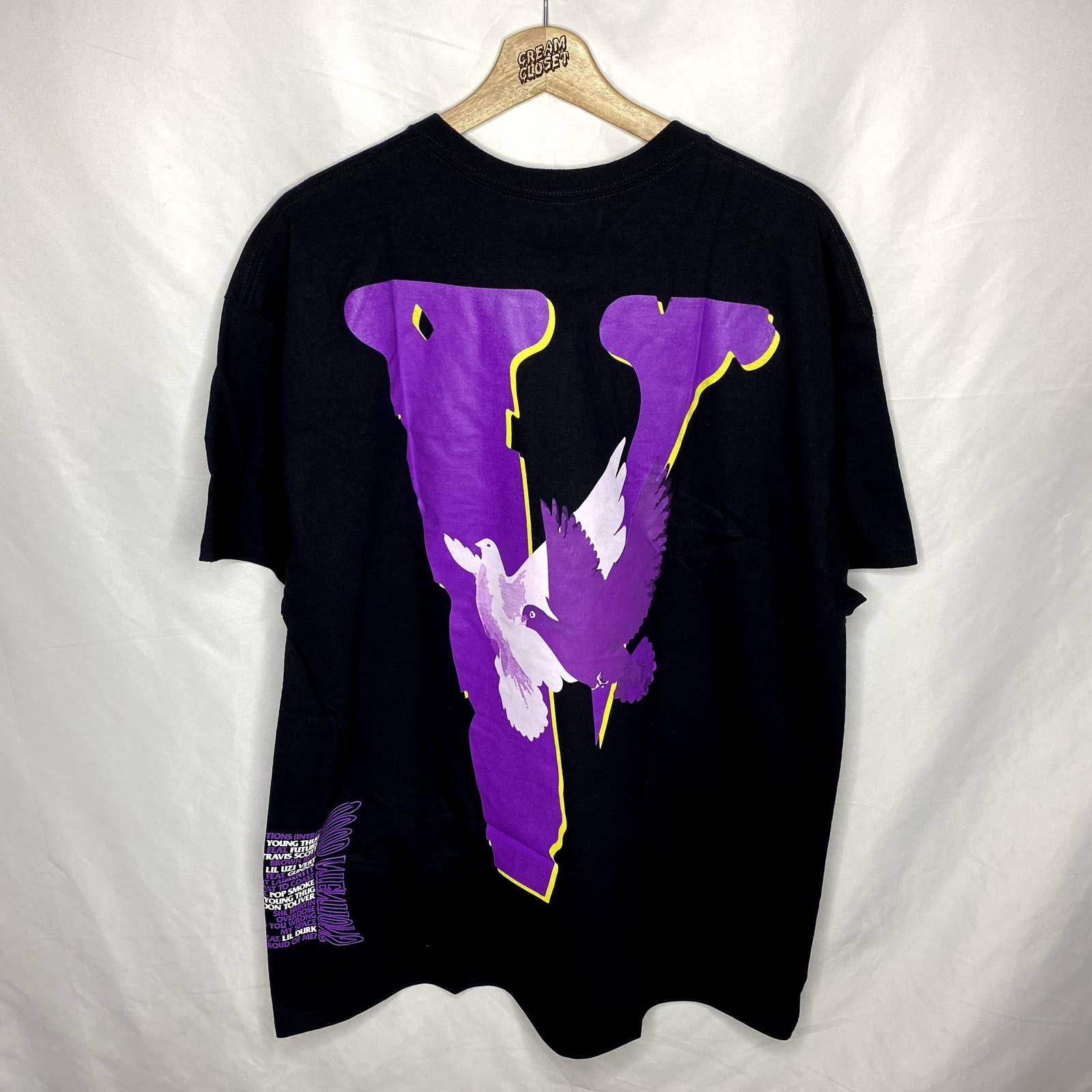 Vlone Good Intentions Doves Hip Hop Rap Tour Merch Tee in Black XL ...