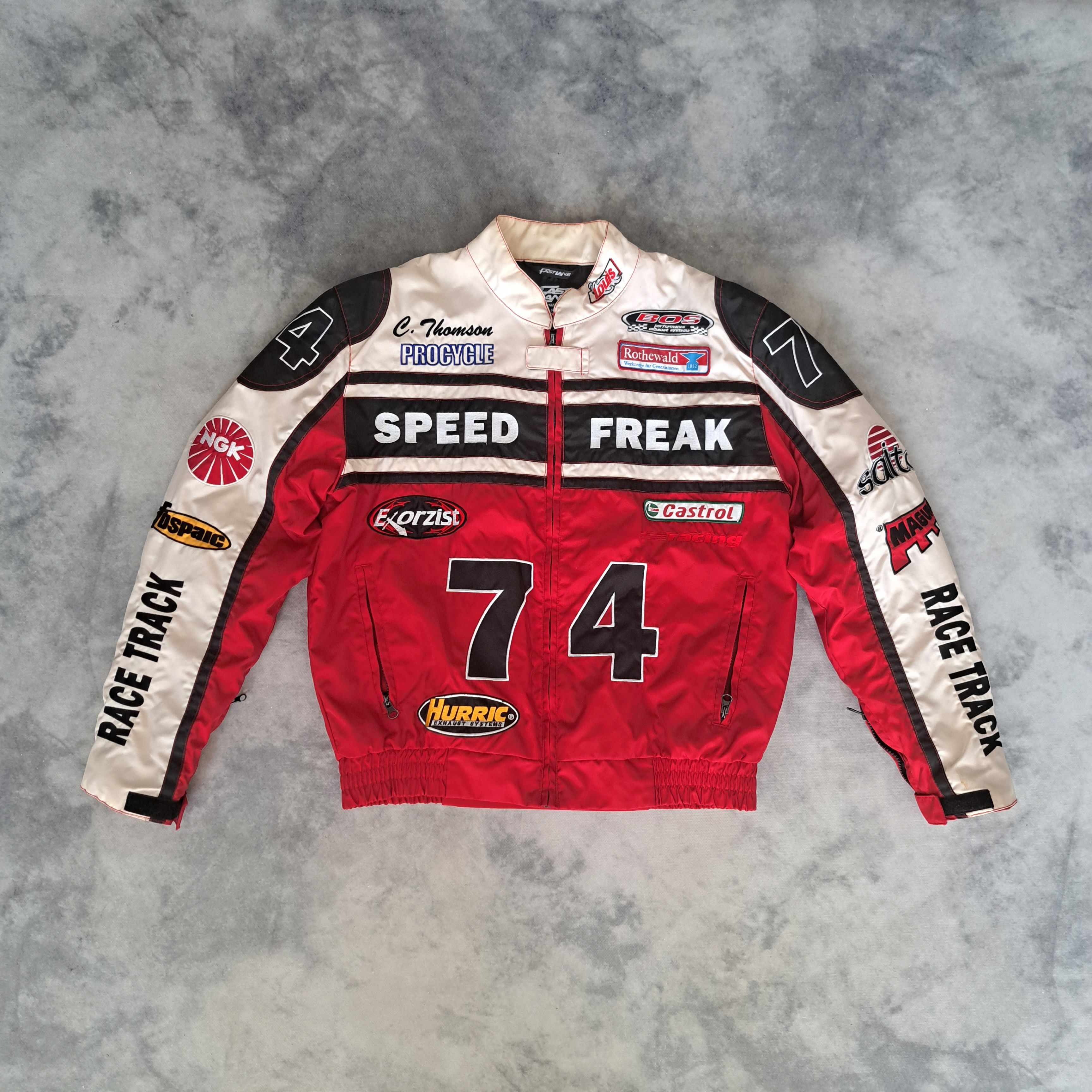 Vintage Vintage y2k Speed Freak Racing Jacket Nascar Formula 1 Moto ...