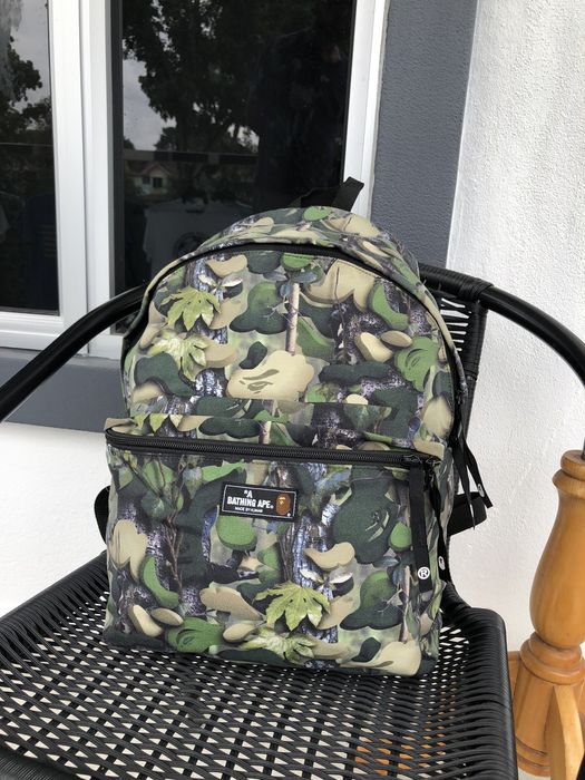 Bape OG BAPE BACKPACK Forest Camo Logo | Grailed