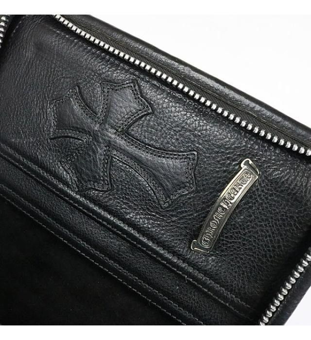 Chrome Hearts Chrome Hearts Small Cross Patch Leather Zip MultiCase ...