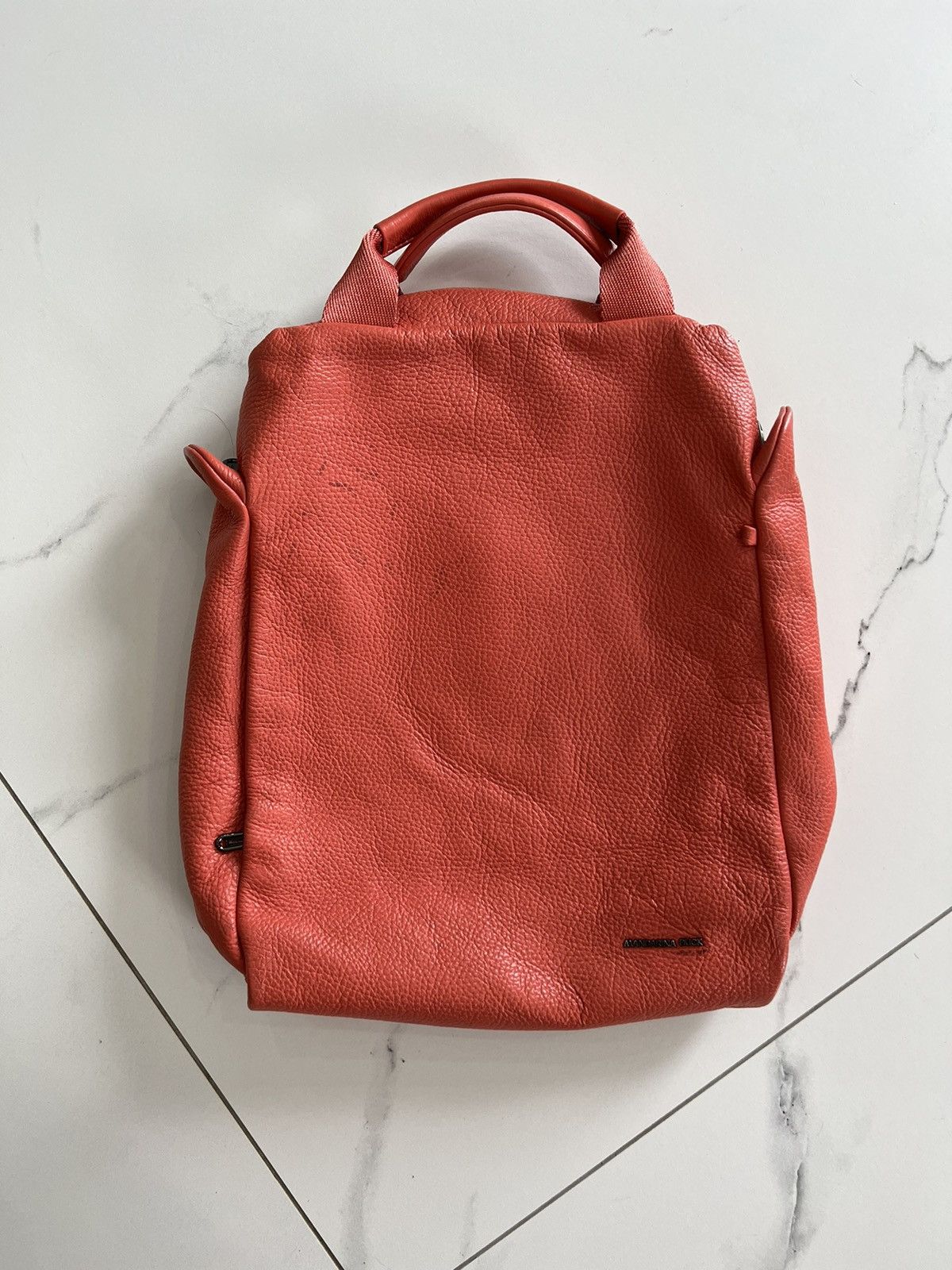 Mandarina Duck Mandarina Duck Leather Backpack Bag Grailed