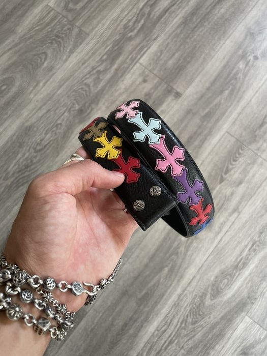 Chrome Hearts Chrome Hearts Multicolor Cross Patch Belt Strap | Grailed