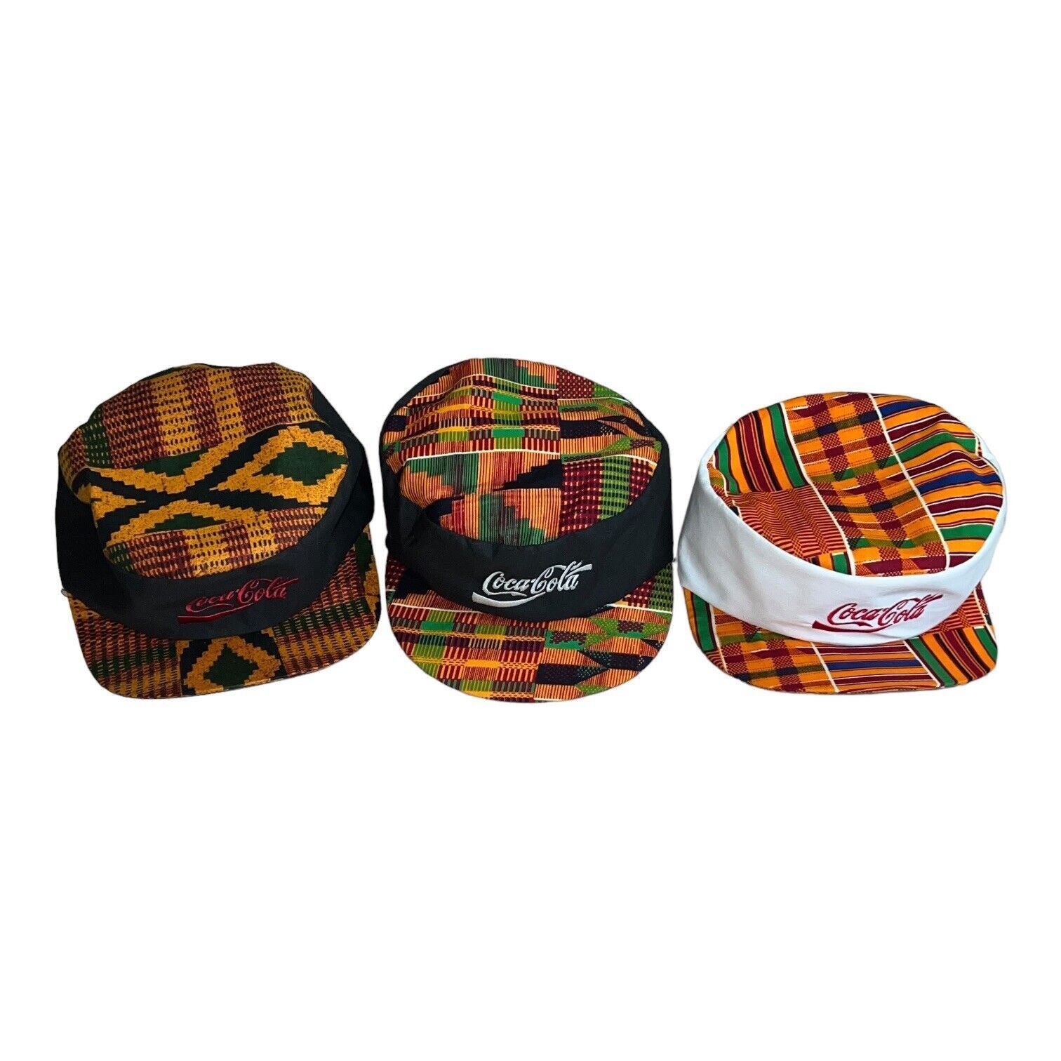 Coca Cola Vintage lot Of 3 Coca Cola Aztec African hat Ultra rare 80’s ...
