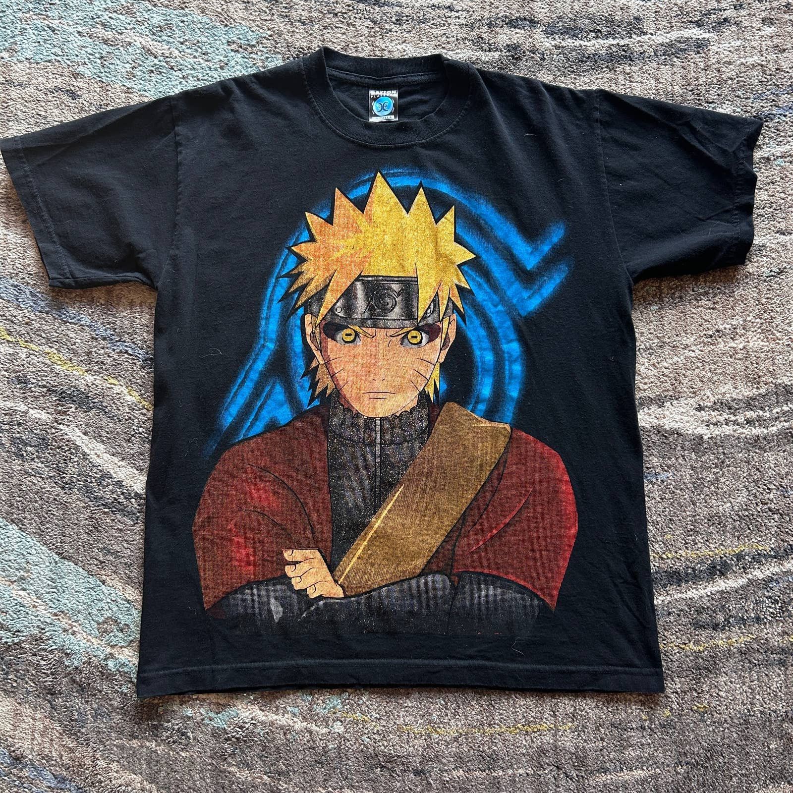 Vintage Vintage Mexican Bootleg Naruto Uzumaki Anime Black Shirt L ...