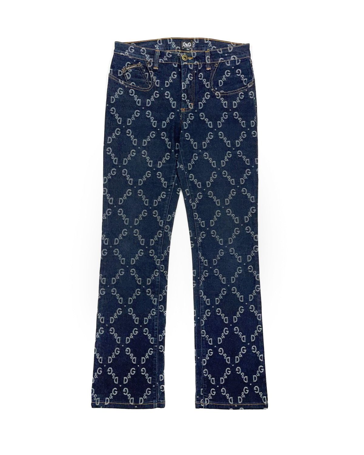 Dolce & Gabbana Dolce & Gabbana Full Pattern DG Monogram Denim Jeans ...