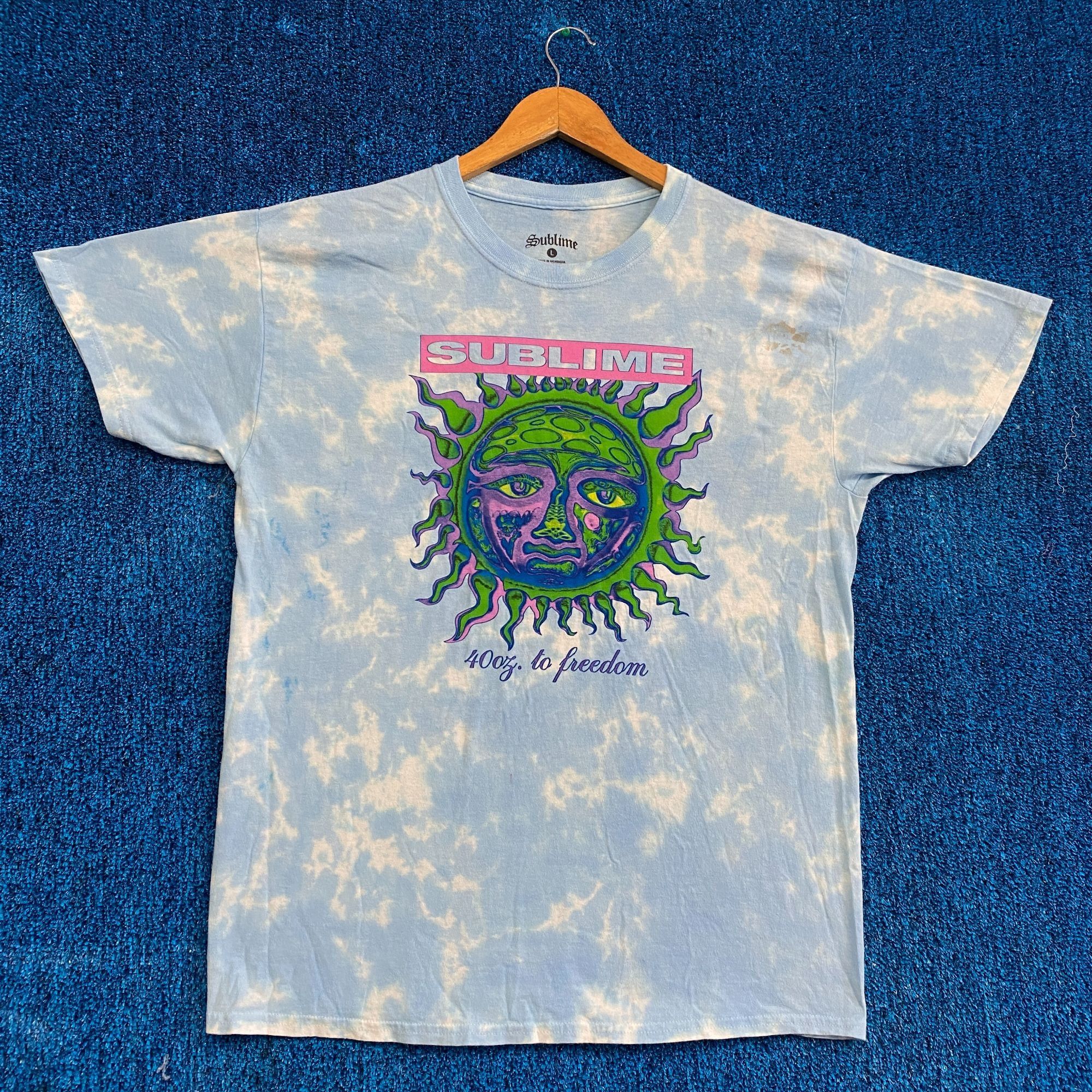 Tour Tee Sublime 40 oz to Freedom Neon Sun Rock Tie Dye L | Grailed