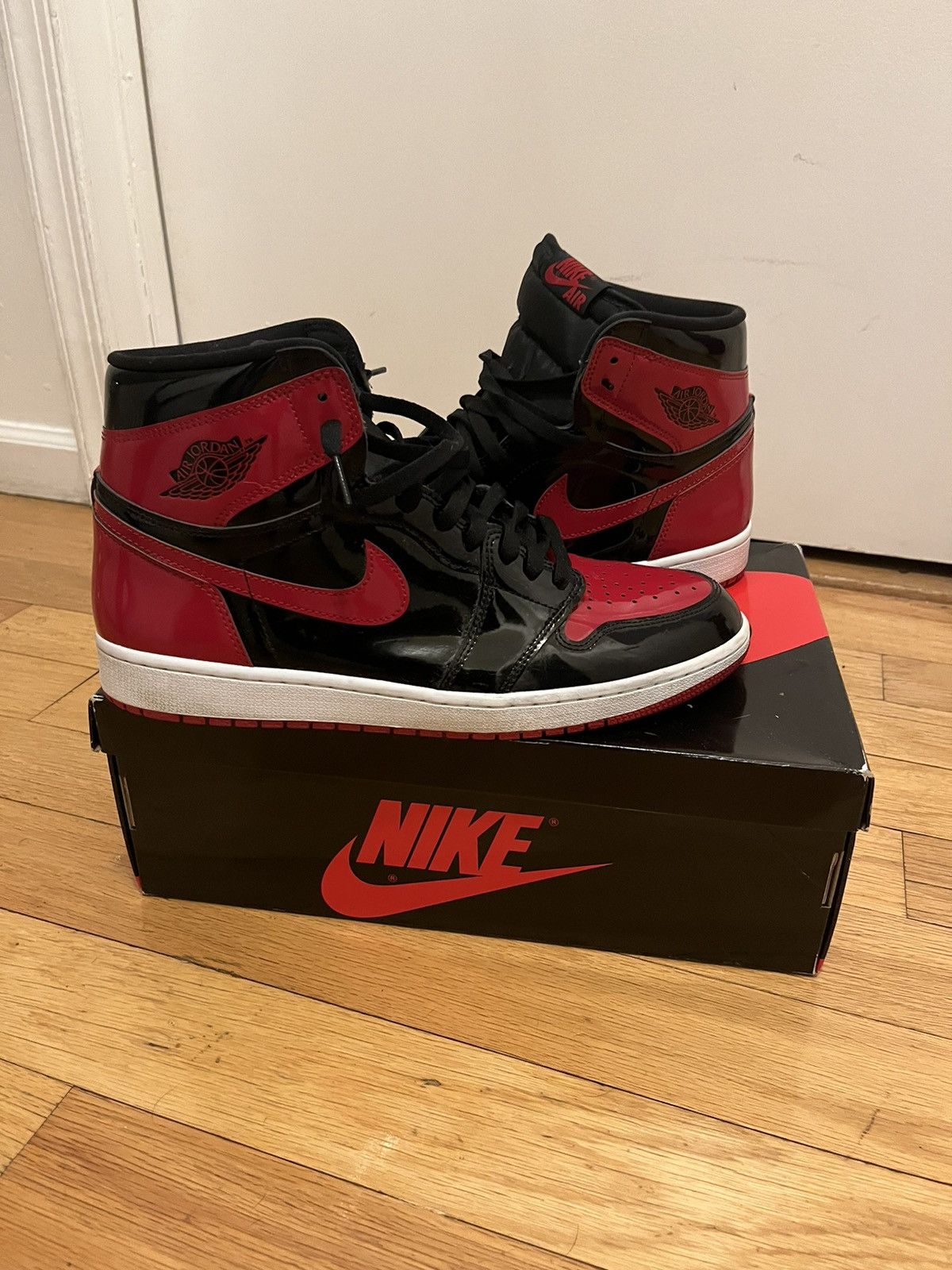 Nike Air Jordan Bred 1 Retro High OG Patent Leather | Grailed