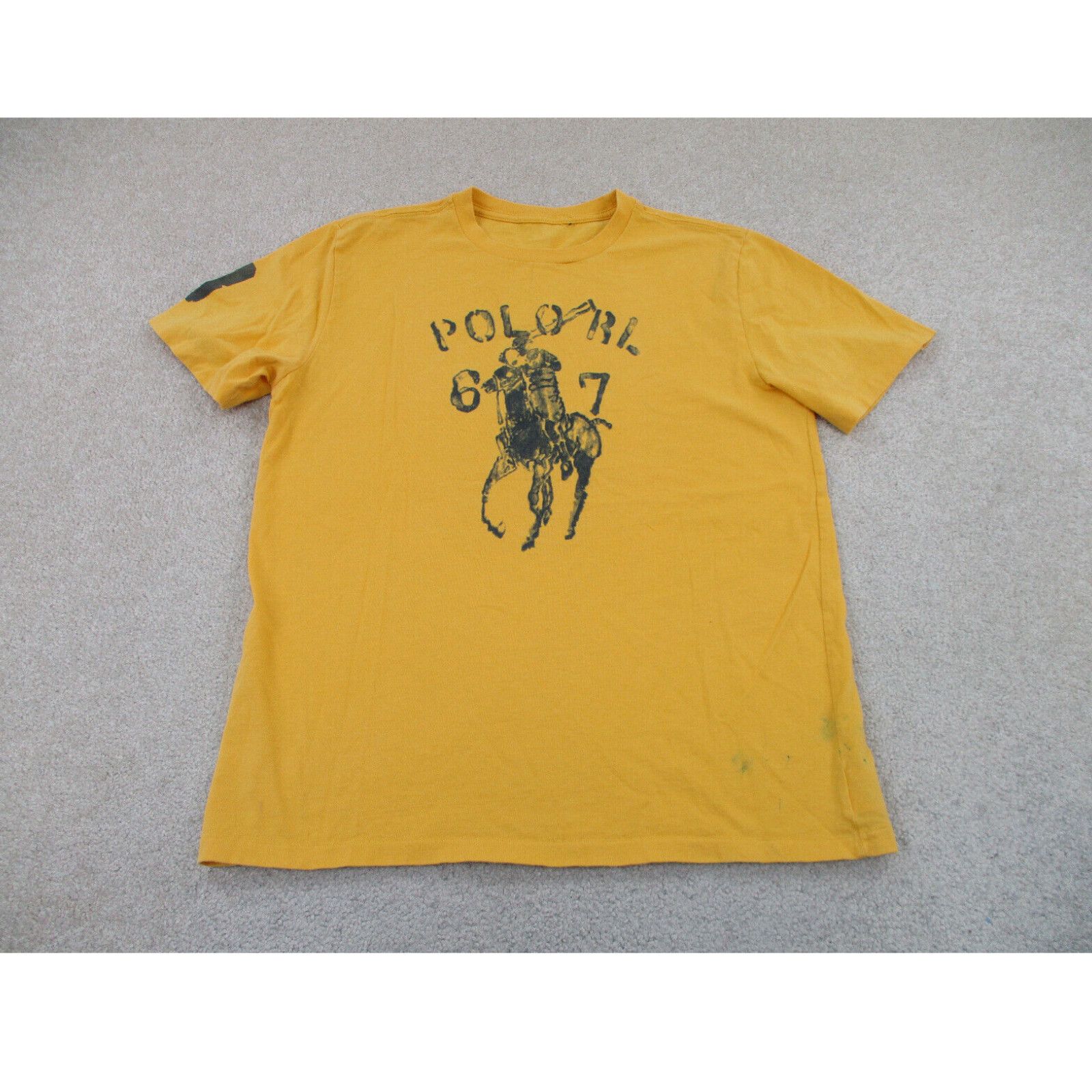 Ralph Lauren Ralph Lauren Polo Shirt Adult Medium Yellow Black Pony ...