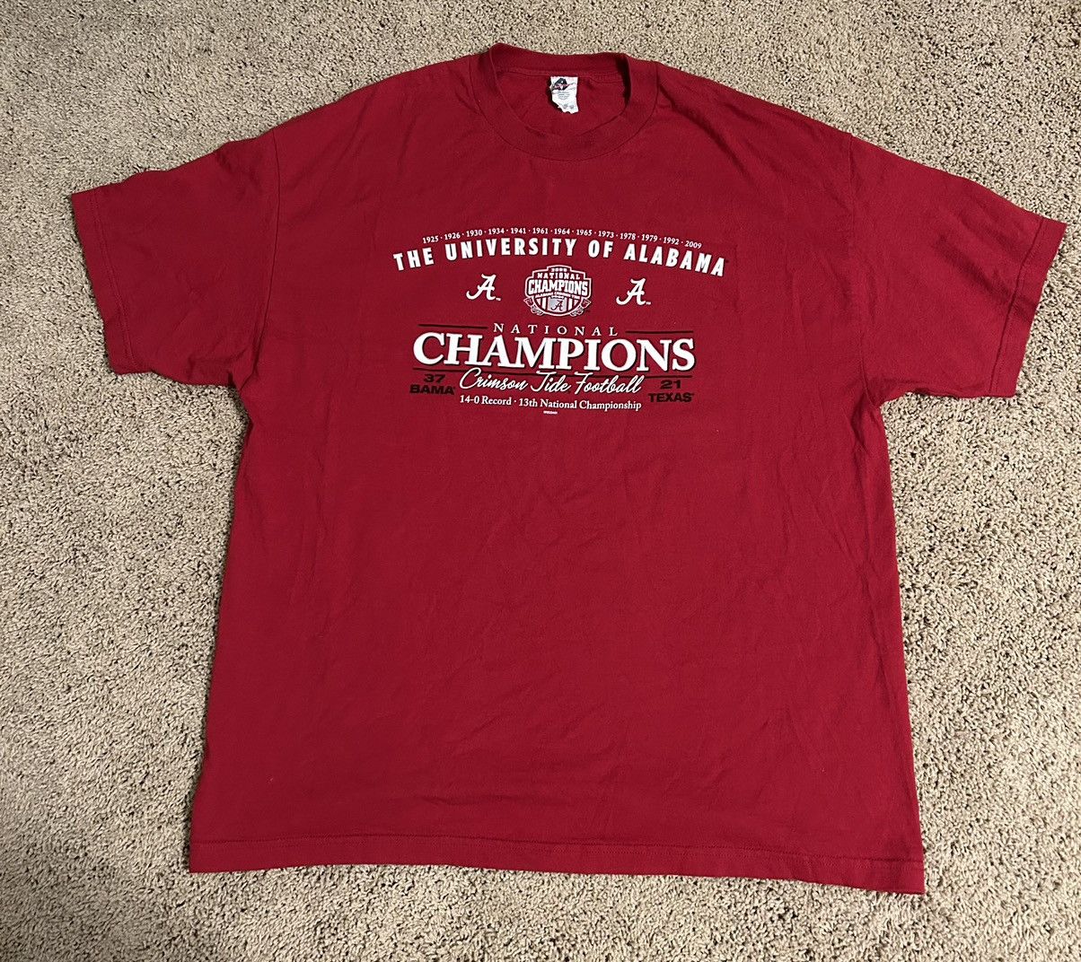 Alstyle Alabama Football 2009 Vintage National Championship Shirt | Grailed