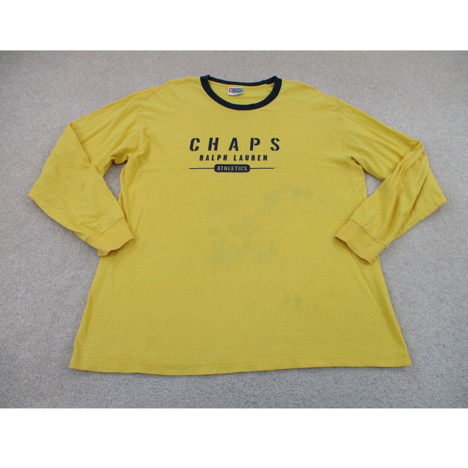 Ralph Lauren VINTAGE Ralph Lauren Chaps Shirt Adult Medium Yellow Blue ...
