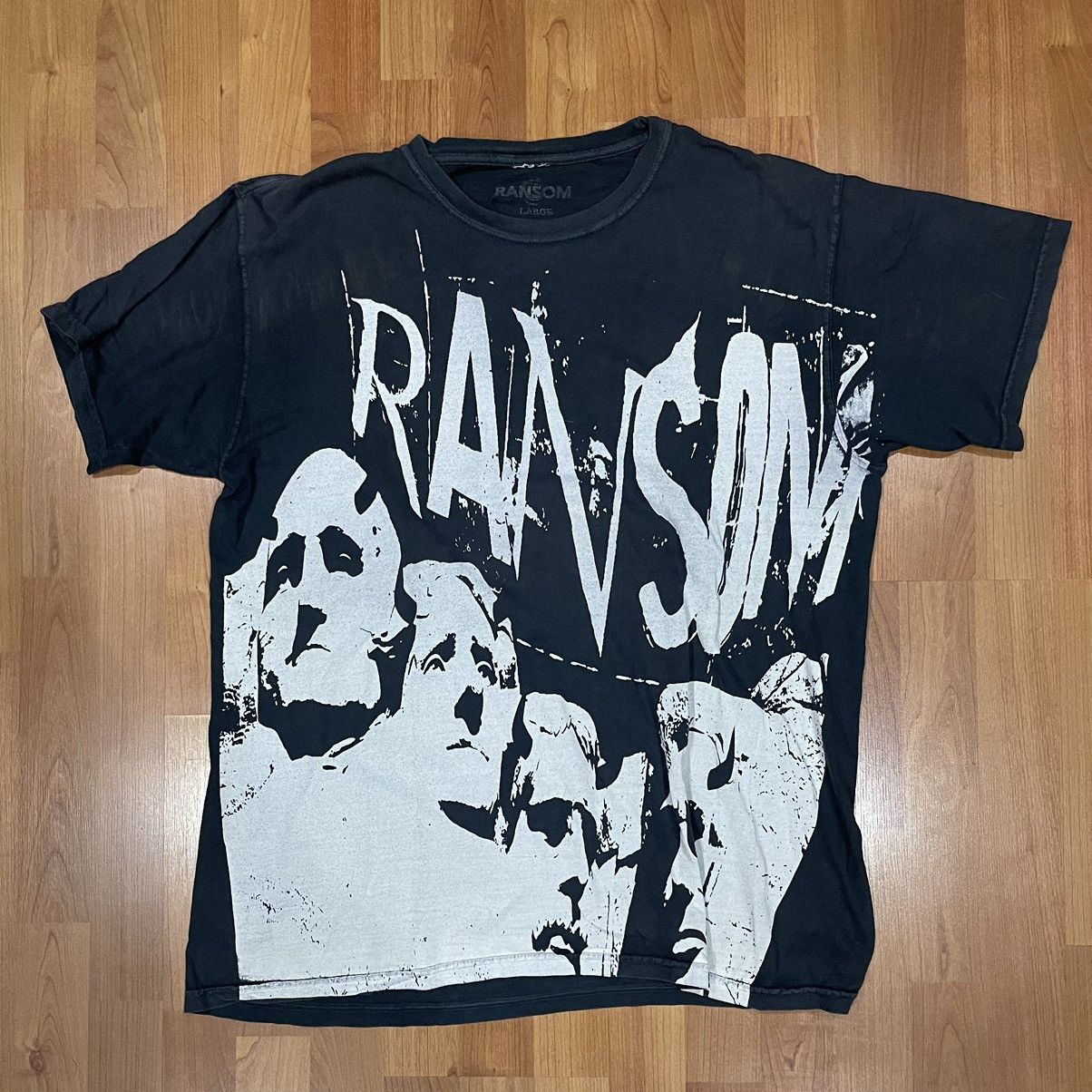 Ransom Clothing Ransom Hate and Greed Mt Rushmore Black Tee | Grailed