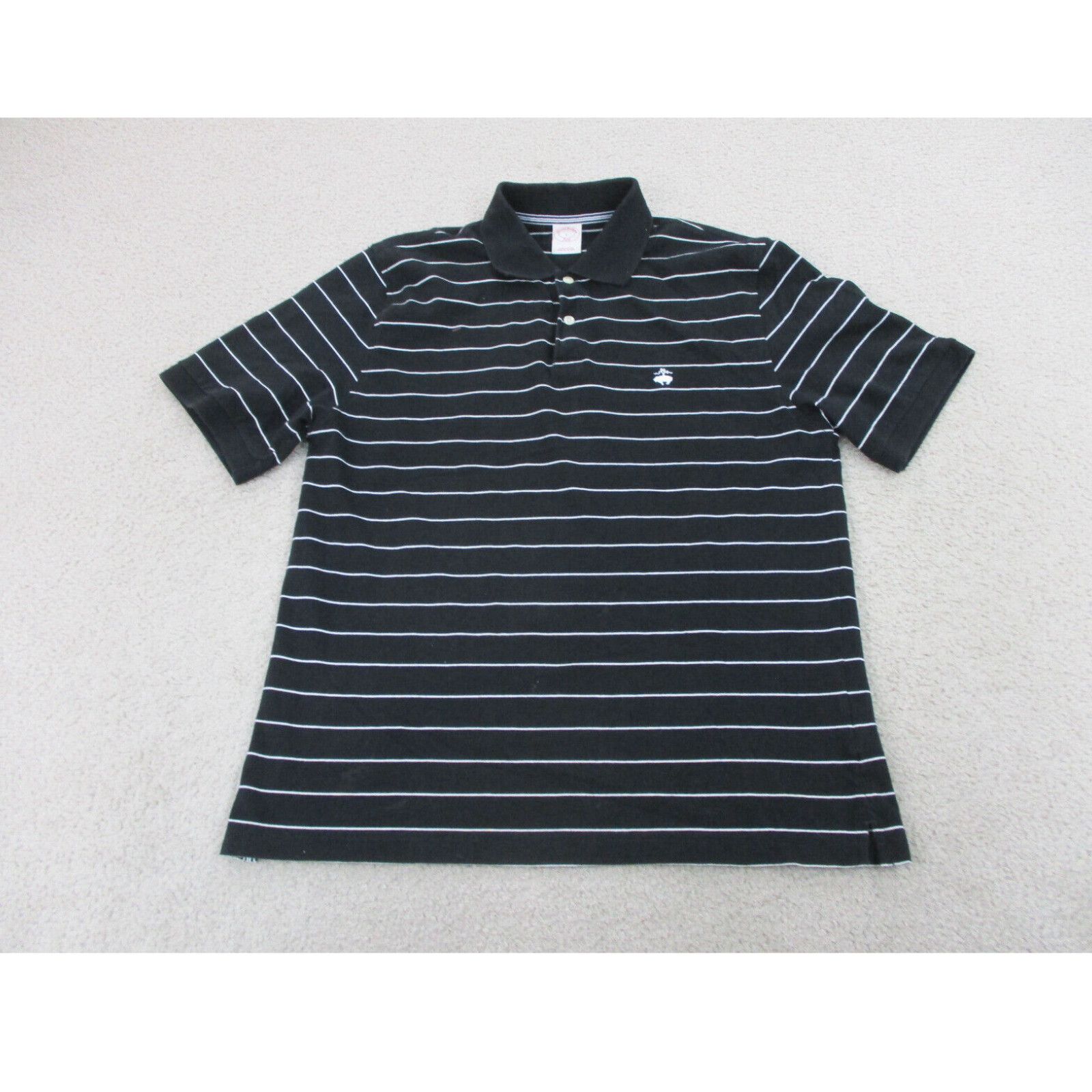 Brooks Brothers Brooks Brothers Polo Shirt Adult Large Black White ...