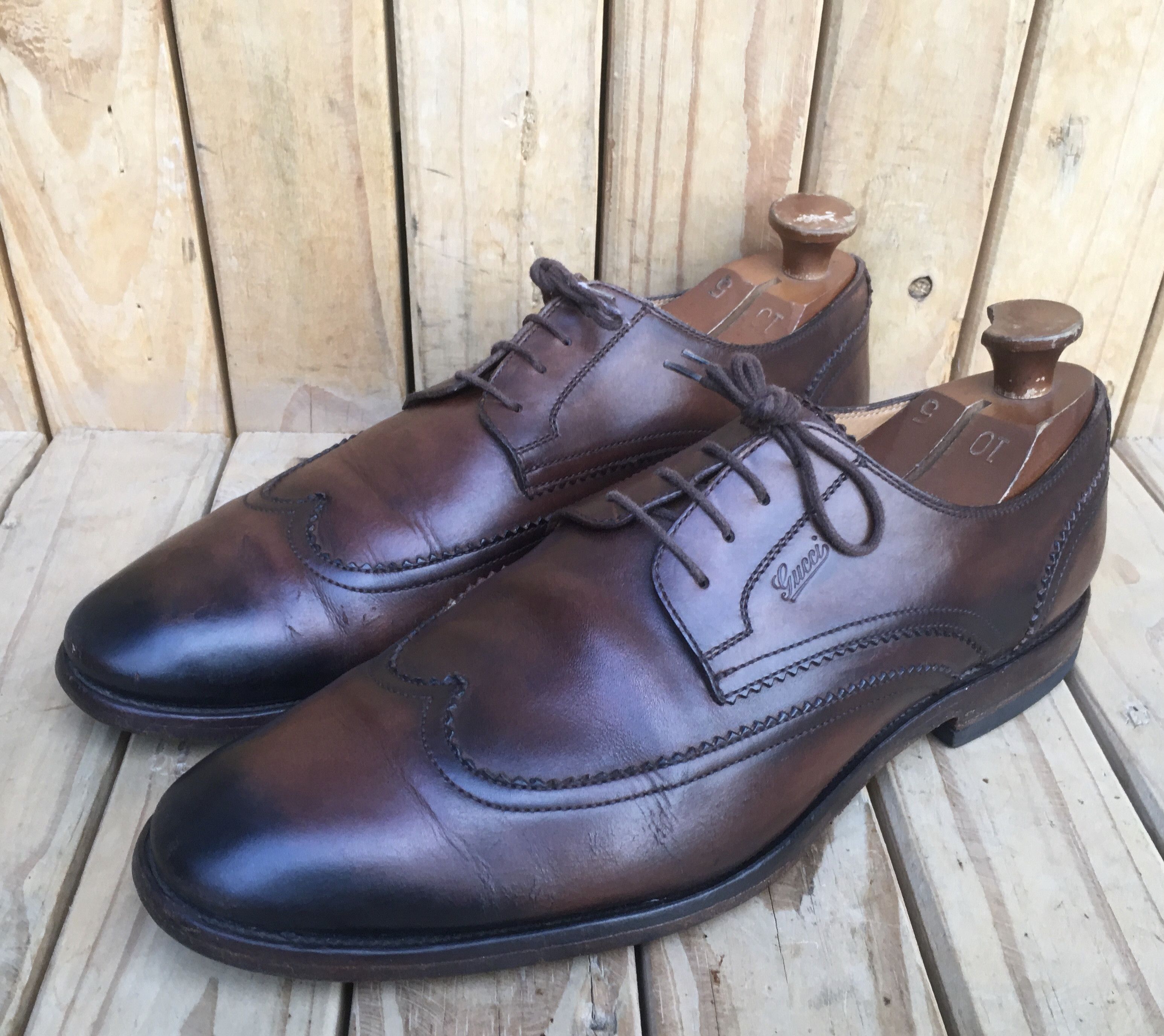 Gucci Gucci 233498 men's classic leather shoes | Grailed