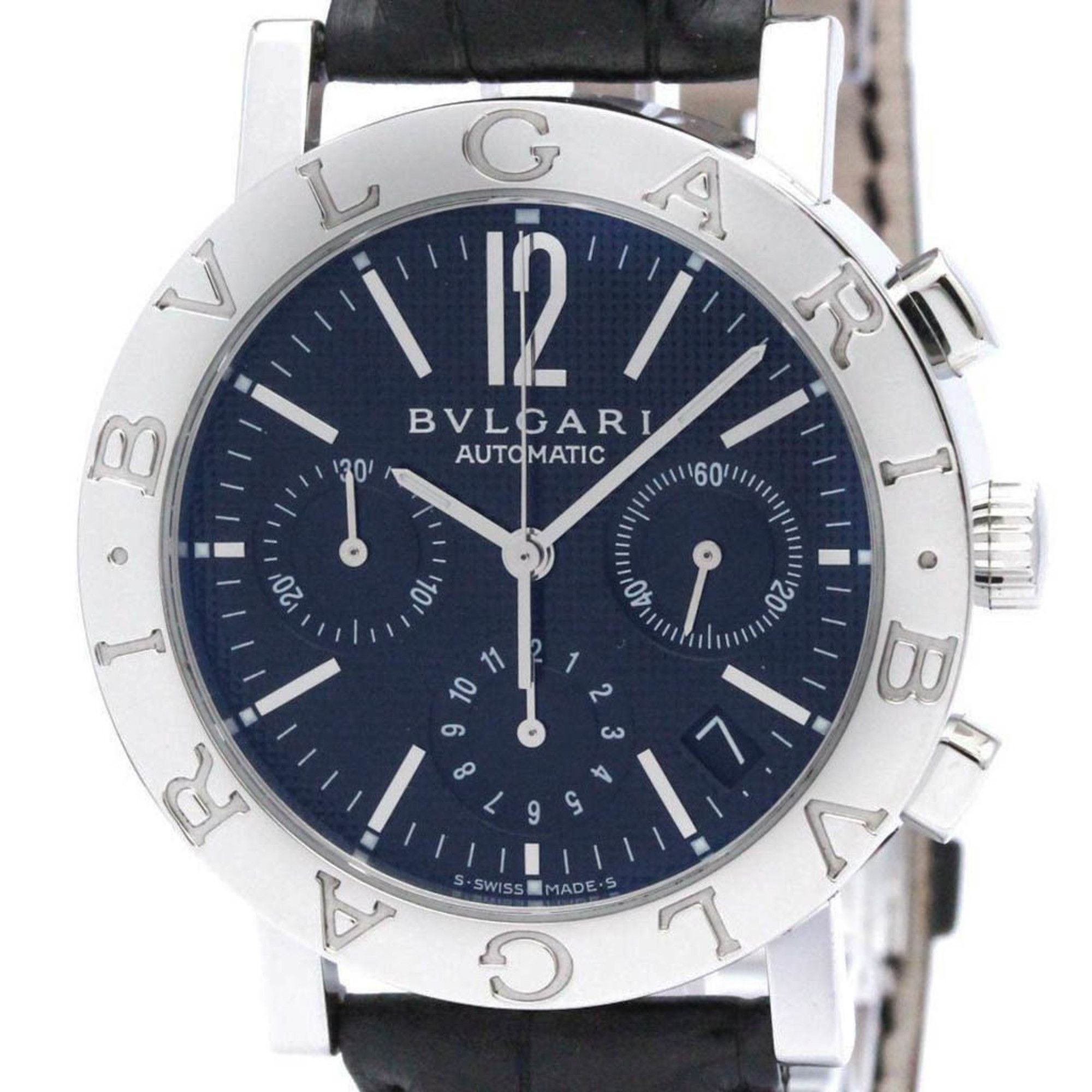Bvlgari Polished BVLGARI BVLGARI-BVLGARI Chronograph Automatic Watch ...