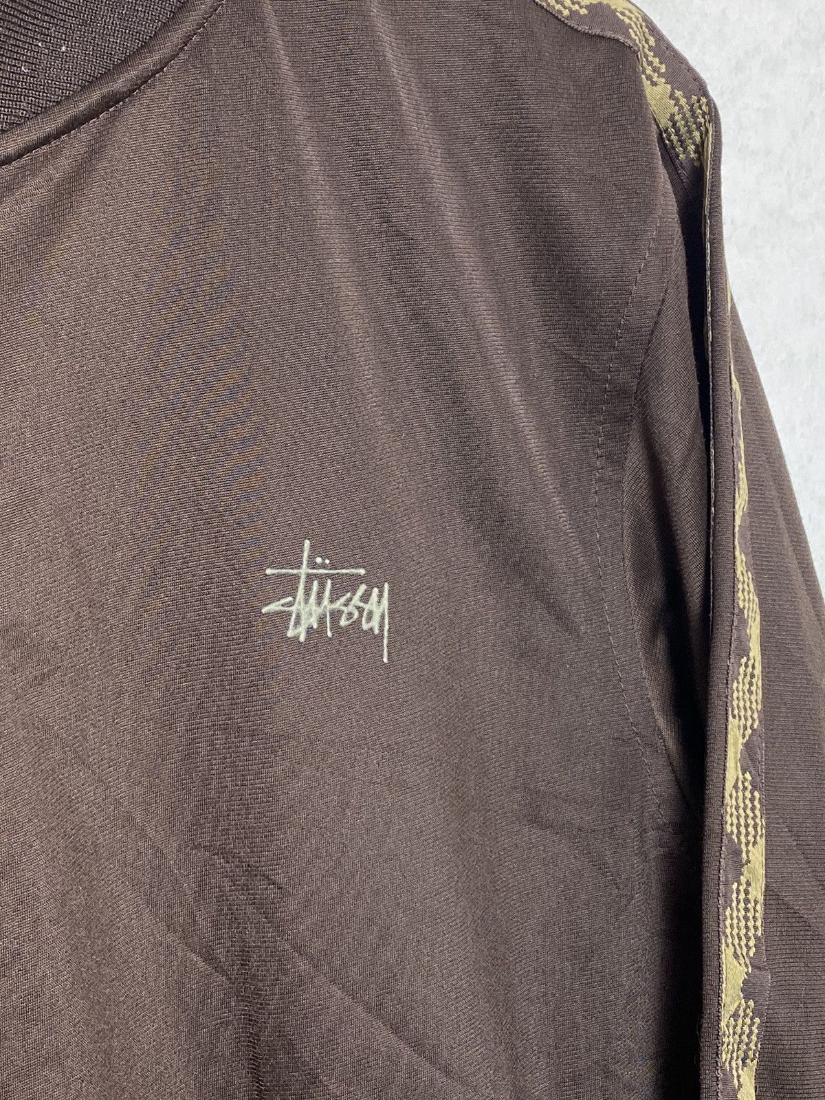 Rap Tees × Streetwear × Stussy Vintage Stussy Needles Brown Tracktop ...
