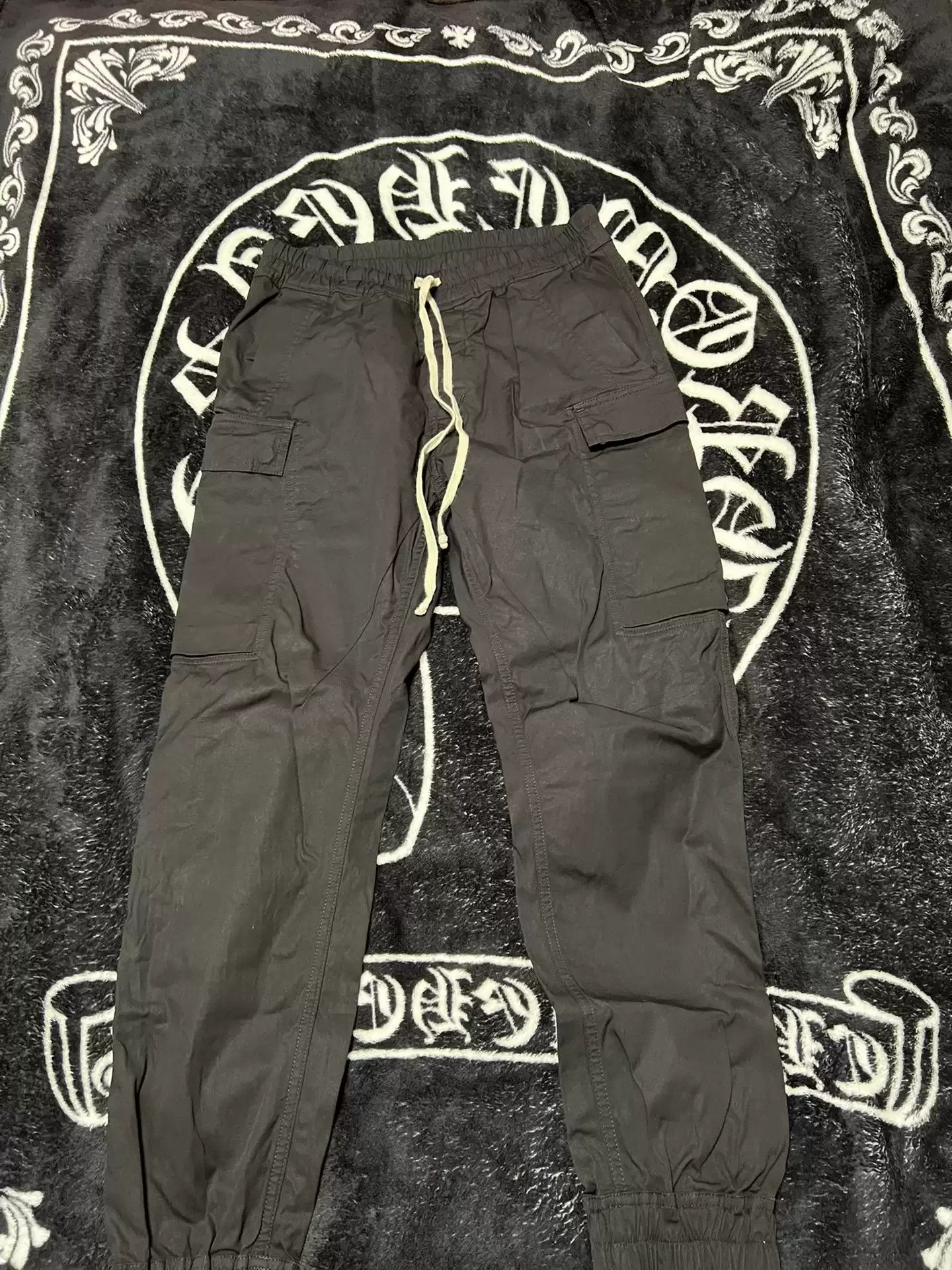 Rick Owens RICK OWENS BLACK MULTI-POCKET PANTS | Grailed