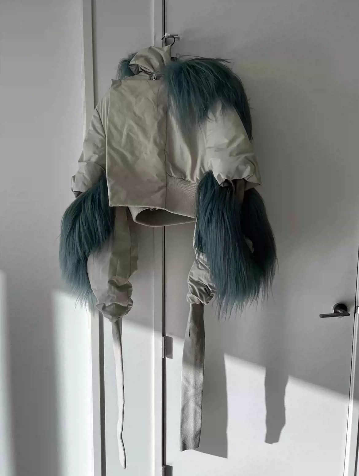 Rick Owens Rick Owens 22fw show fur coat with extra long sleeves | Grailed