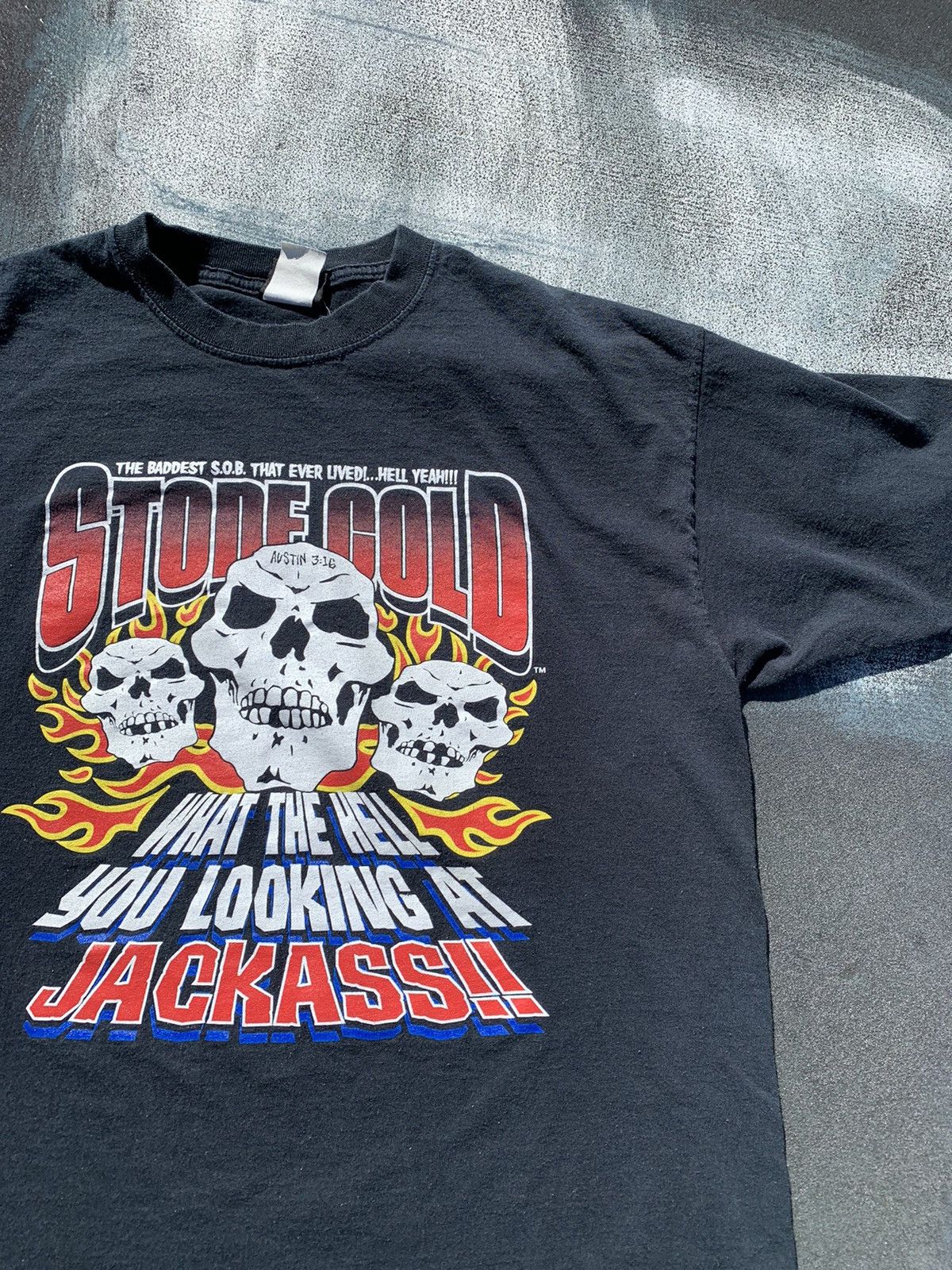 Tee Shirt × Vintage × Wwf Vintage Stone Cold Steve Austin Tee Shirt Jackass | Grailed