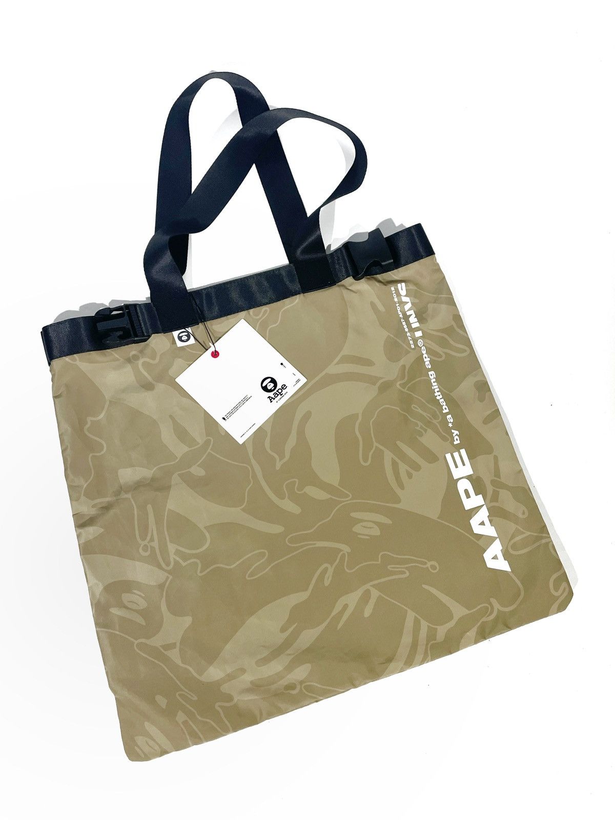 Aape × Bape New With Tag AAPE by Bathing Ape Shopper Bag Nylon Beige ...