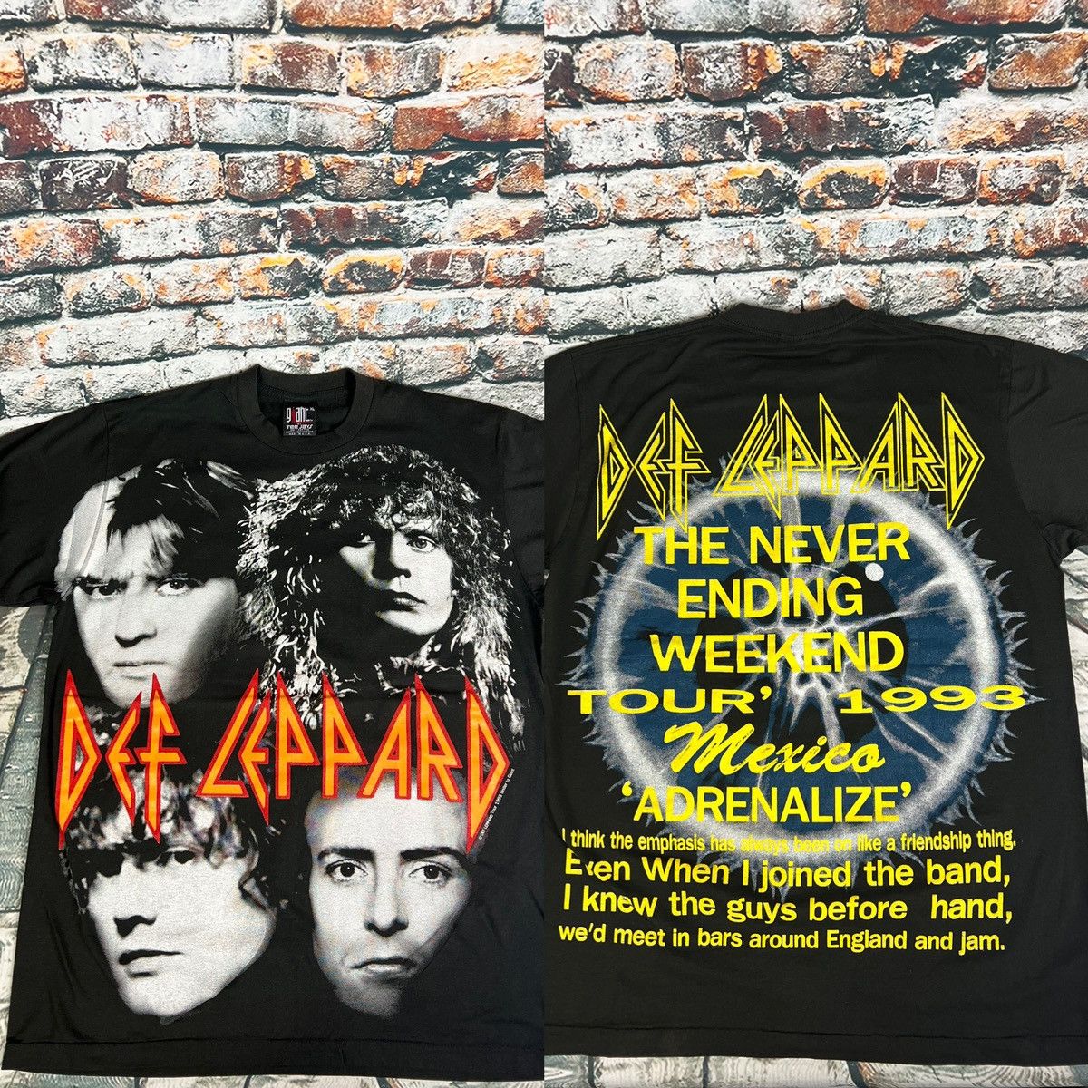 Giant Def Leppard Modern Vintage Never Ending Weekend Tour 1993 XL ...