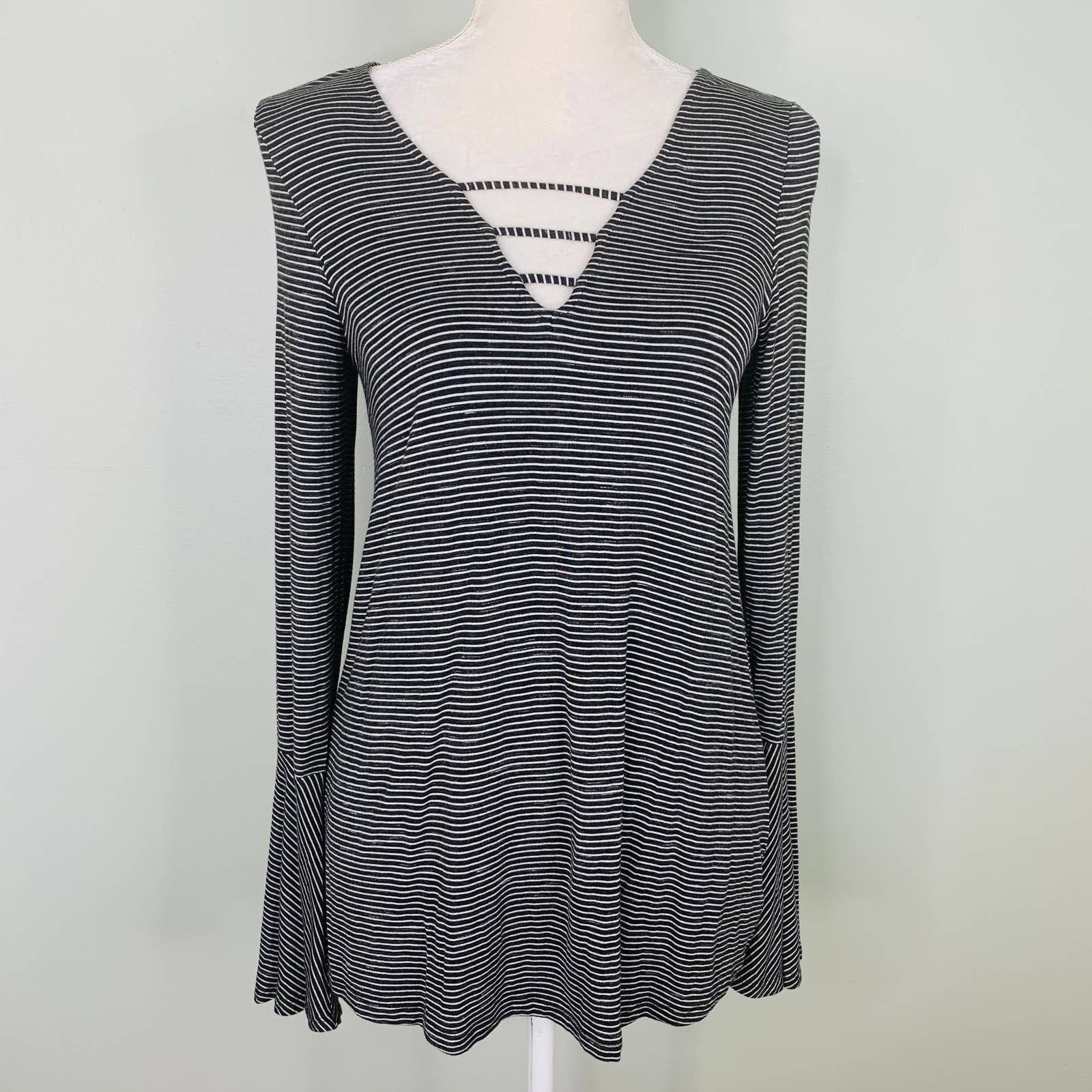 American Eagle Outfitters American Eagle Soft & Sexy Tee Medium Black White Stripes LS | Grailed