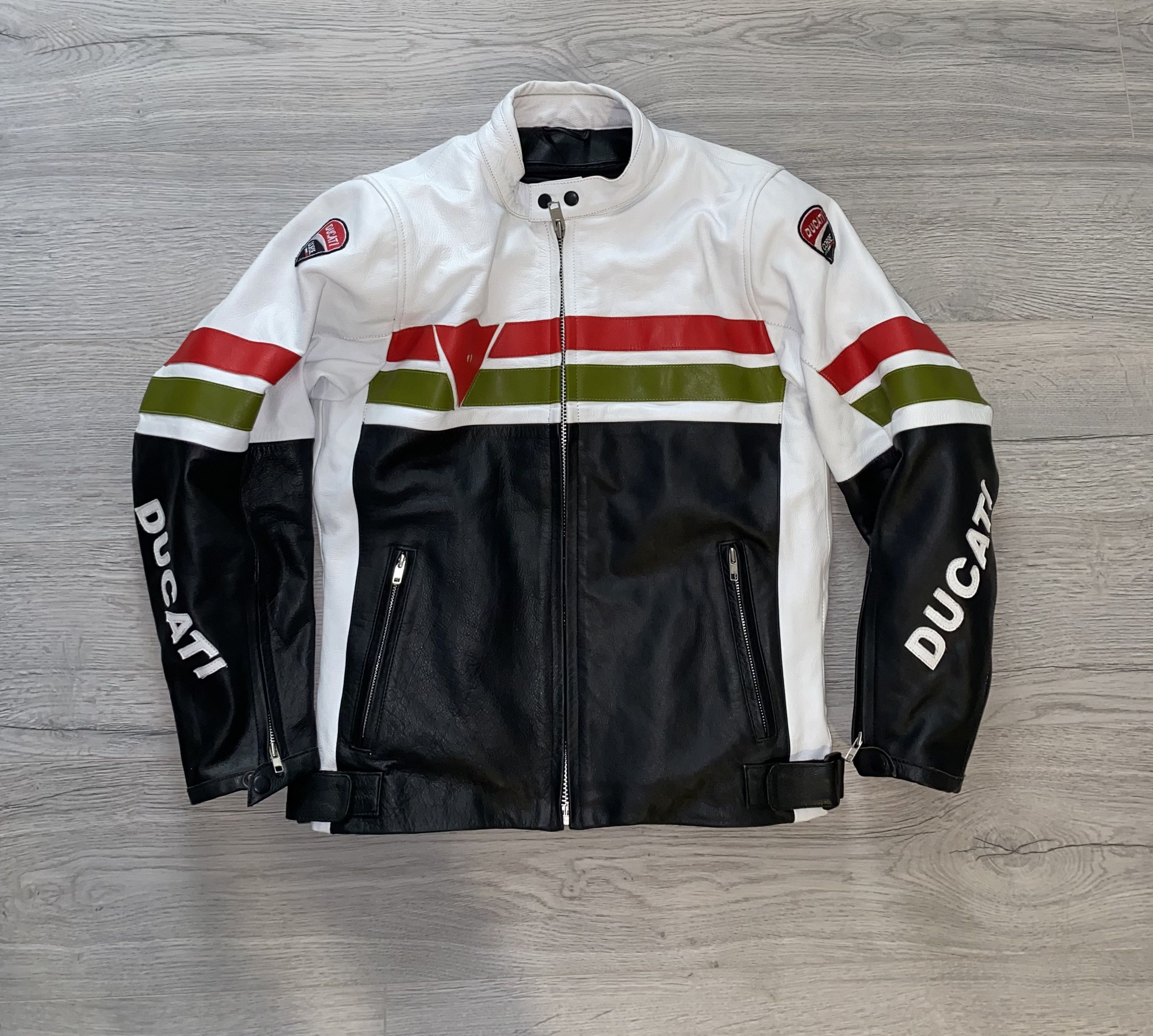 Racing Ducati corse leather motorcycle racing jacket | Grailed
