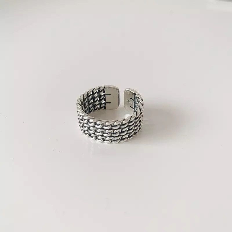 Jewelry × Vintage Korean Twist Chain Staggered Ring | Grailed