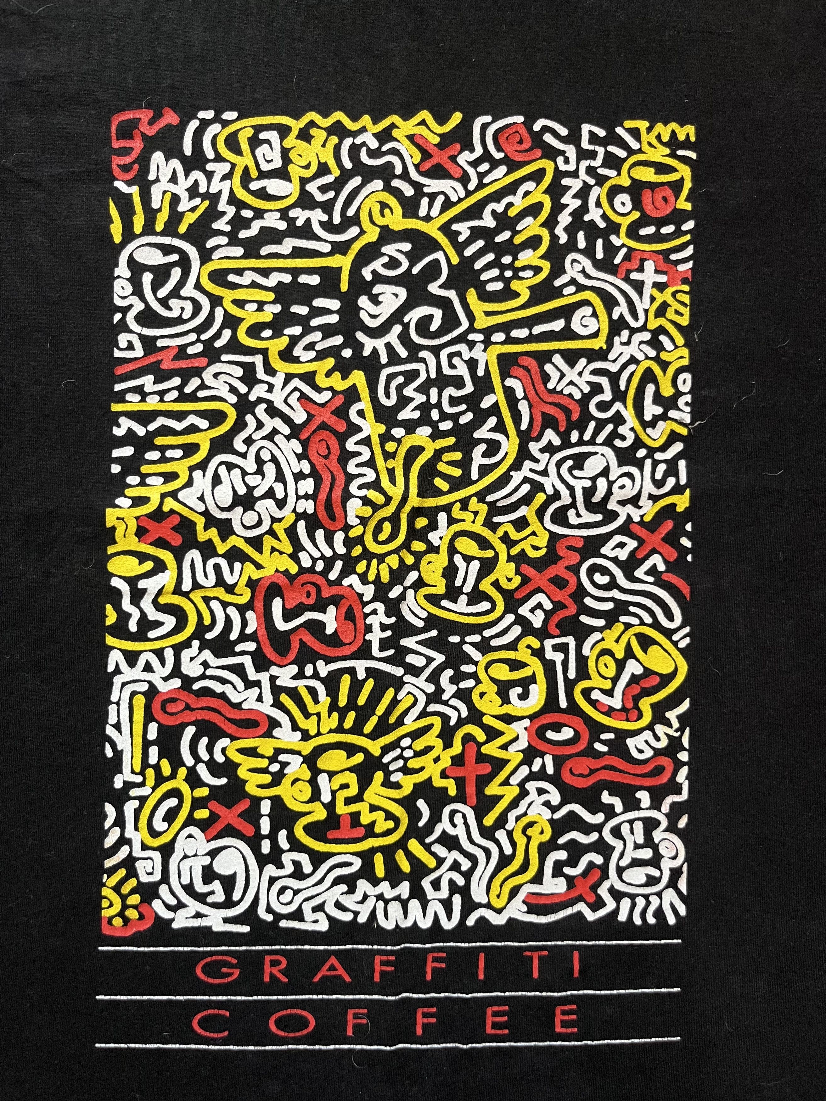 Kappa × Keith Haring Kappa Keith Harring Graffiti Cafe Printed Tshirt ...