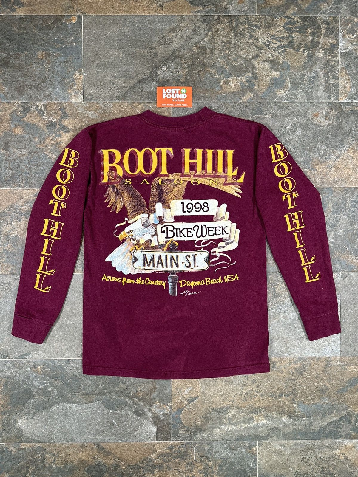 Vintage 1998 Vintage Boot Hill Saloon Bike Week Long Sleeve | Grailed